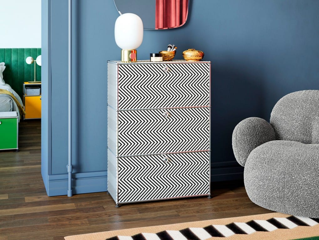 ZIGZAG Modular metal highboard with flap doors By USM | design Claudia ...