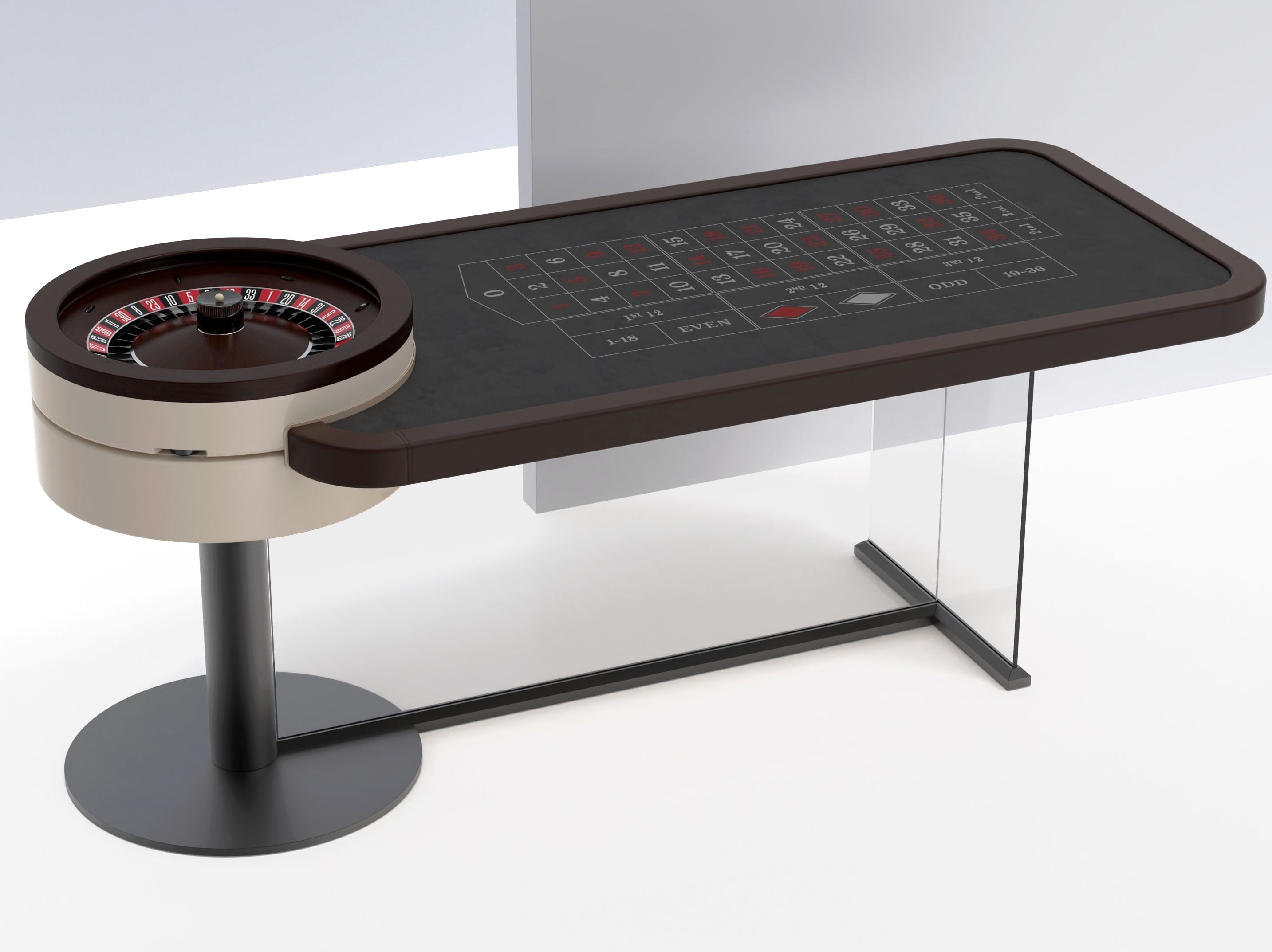 Tavolo da roulette rettangolare in metallo CHEVAL By Tableswin design ...