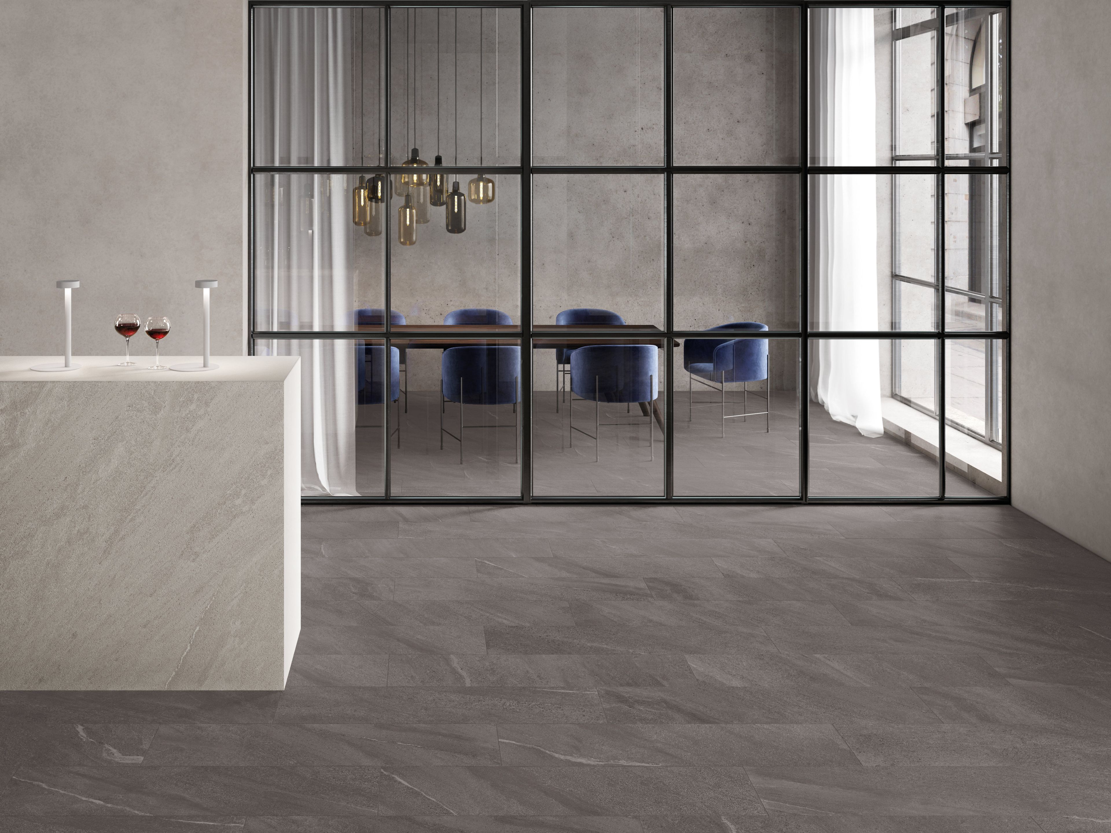 Porcelain stoneware wall/floor tiles with stone effect CHORUS TOBACCO ...