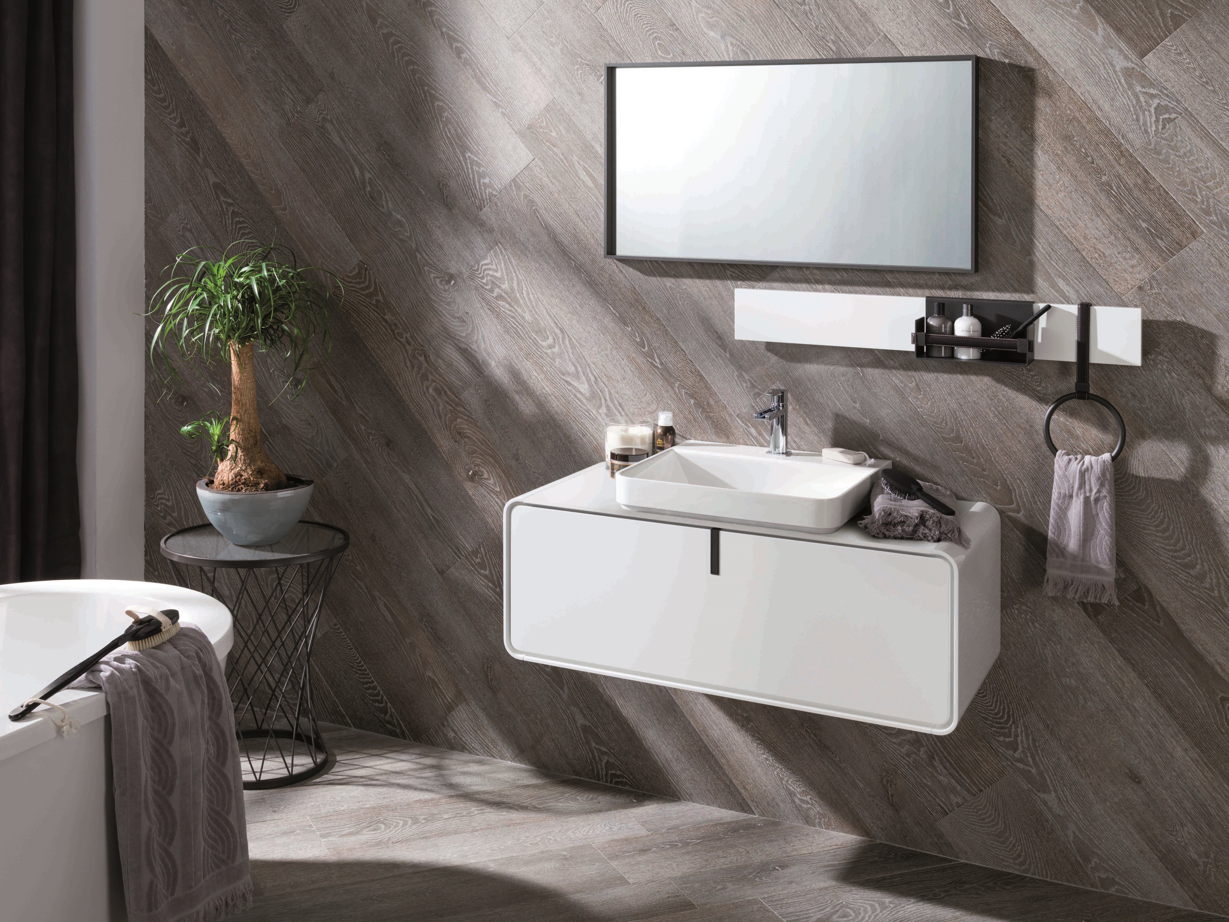 Sectional lacquered vanity unit CICLO By GAMADECOR