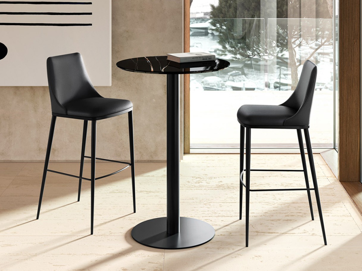 CILINDRO BISTROT Round ceramic high table By EFORMA | design Ollen Pal