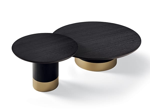 CILINDRO LOW Round wooden coffee table By EFORMA | design Ollen Pal