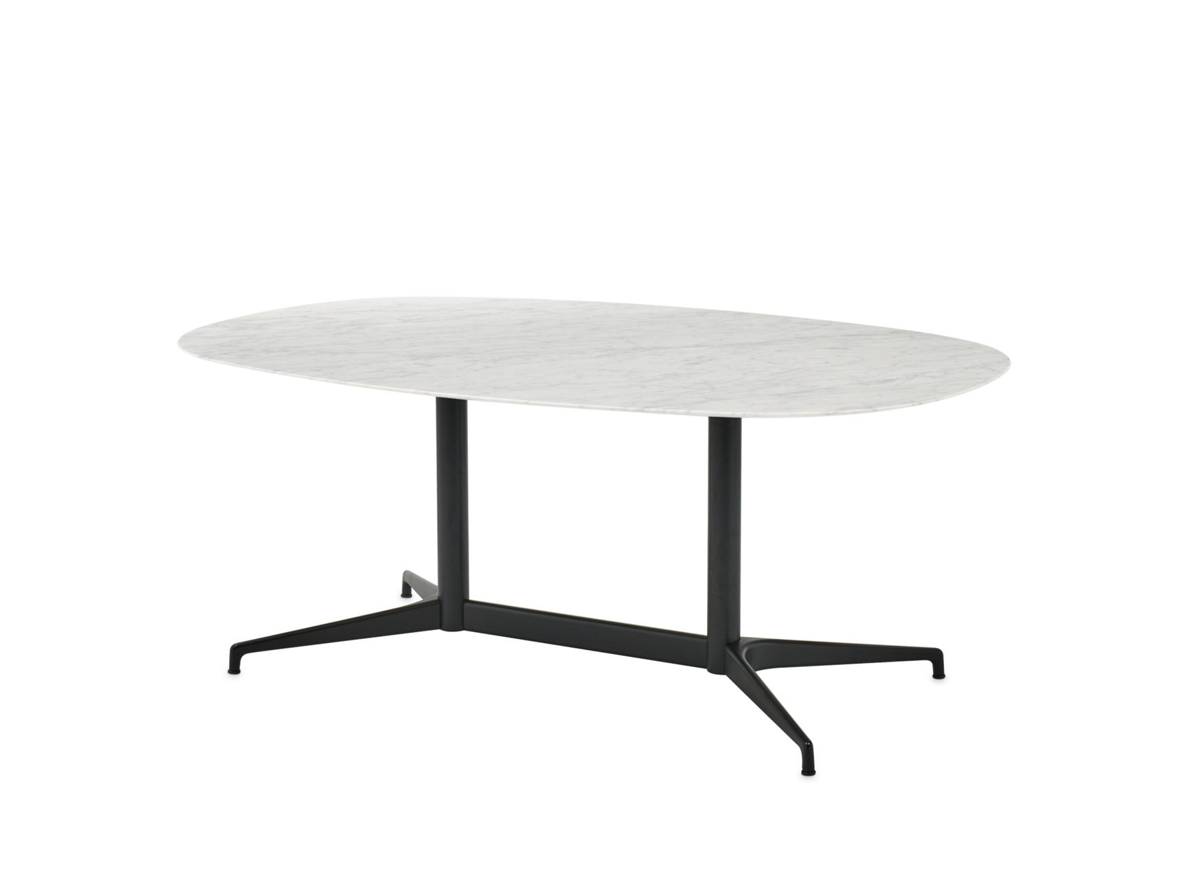 Oval marble meeting table with cable management CIVIC | Marble meeting ...
