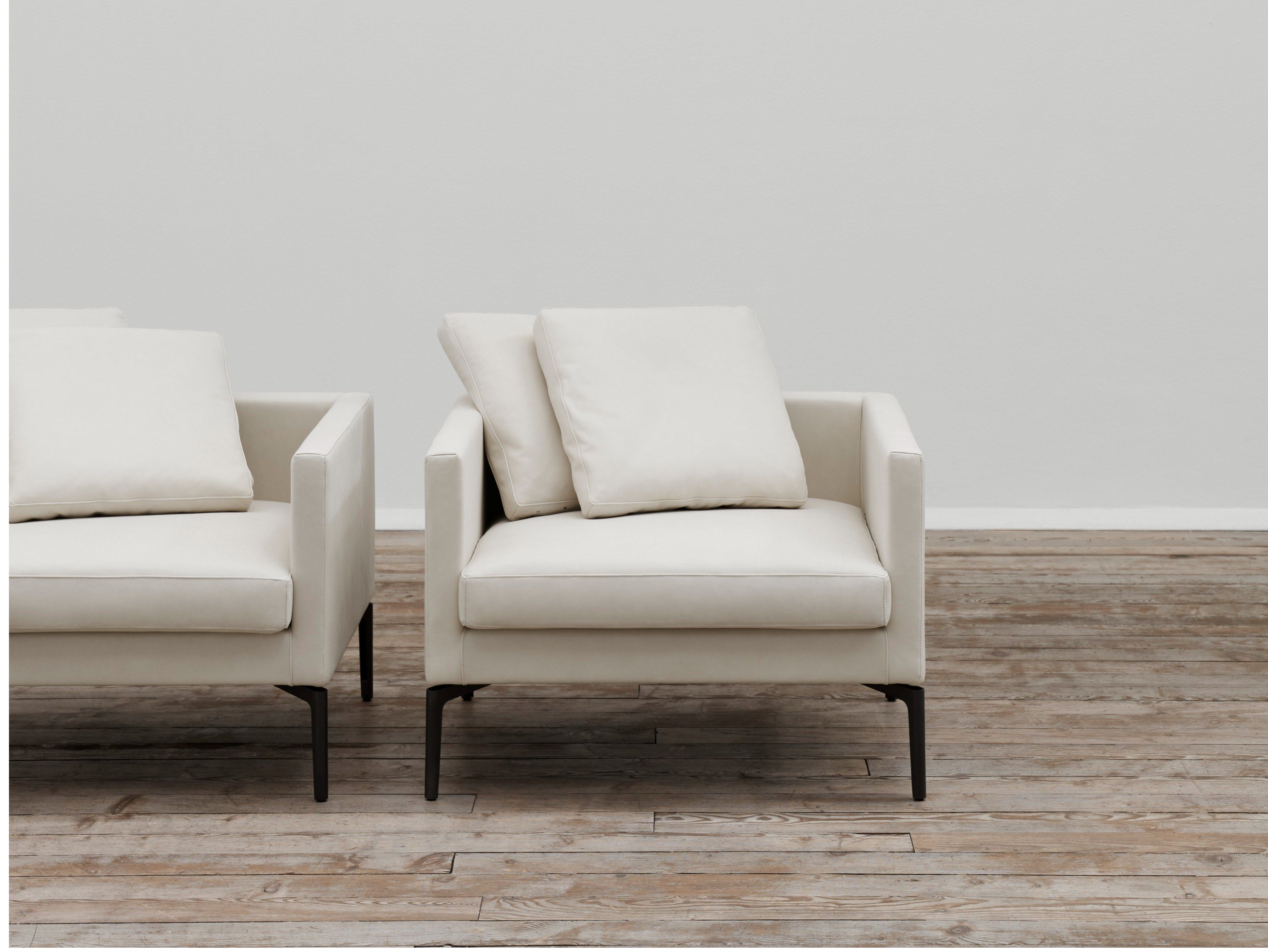 CLAN | Leather armchair Leather armchair with armrests By Living Divani ...