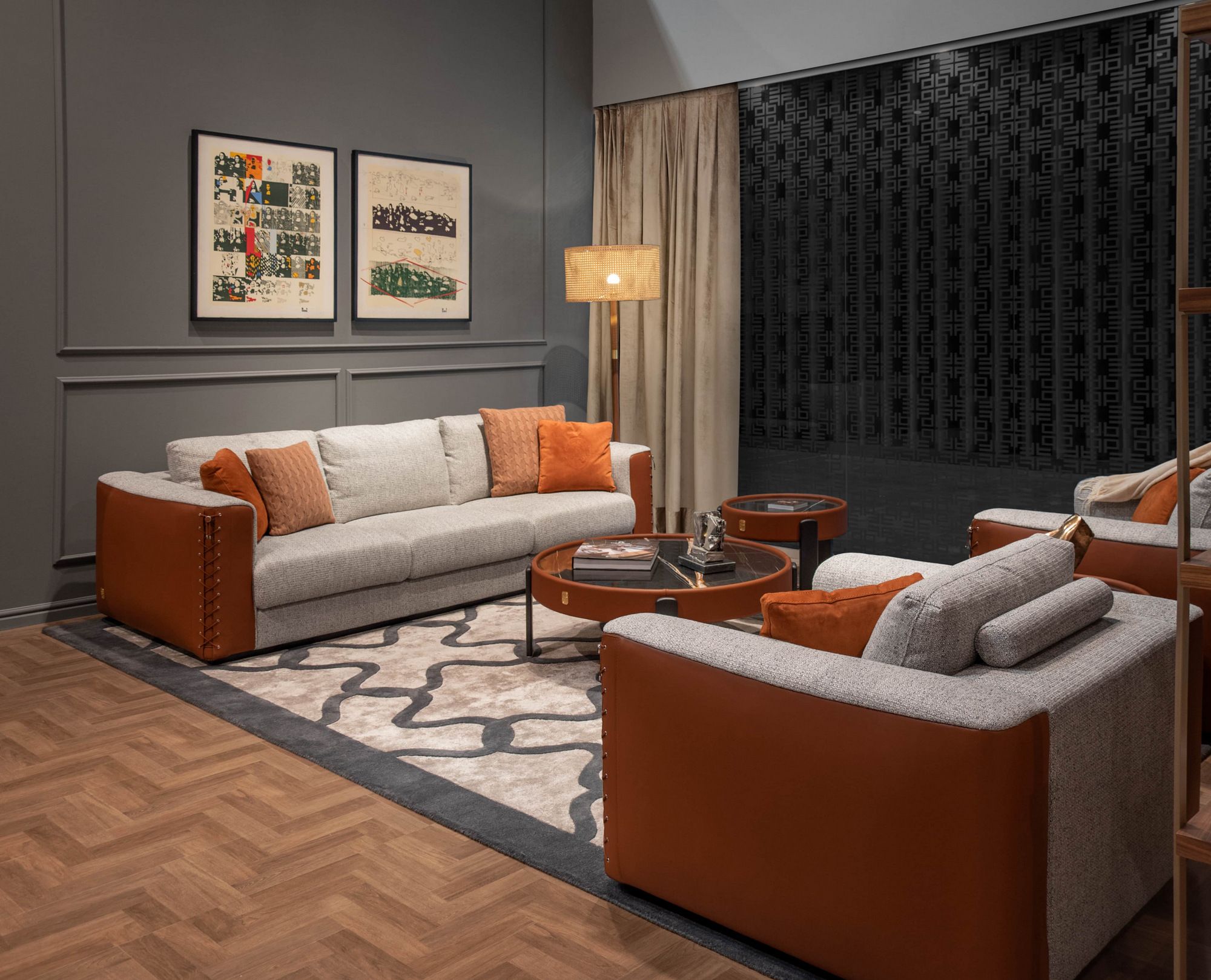 CLARISSA 3 seater fabric sofa By Formitalia