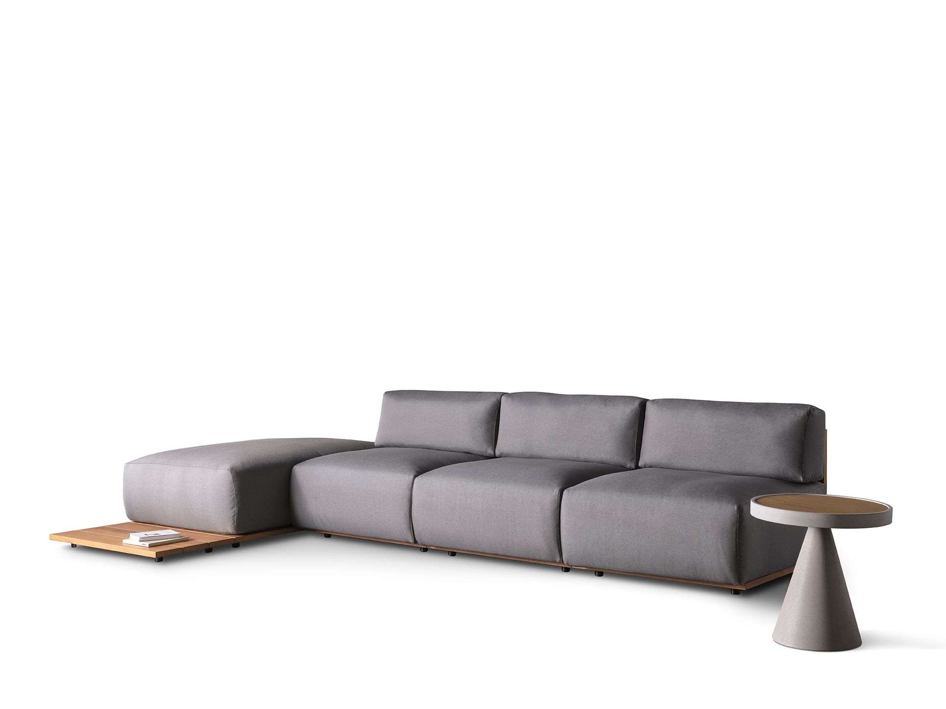 CLAUD OPEN AIR Modular fabric sofa By Meridiani | design Andrea Parisio