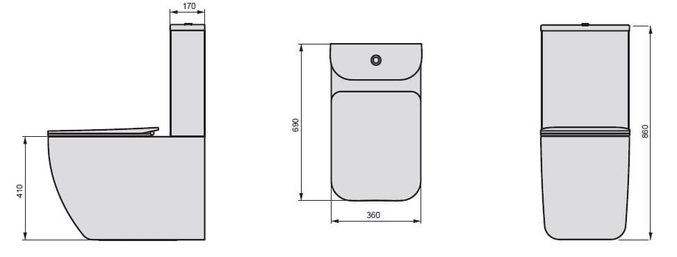 BRIO Close coupled ceramic toilet By GSG Ceramic Design