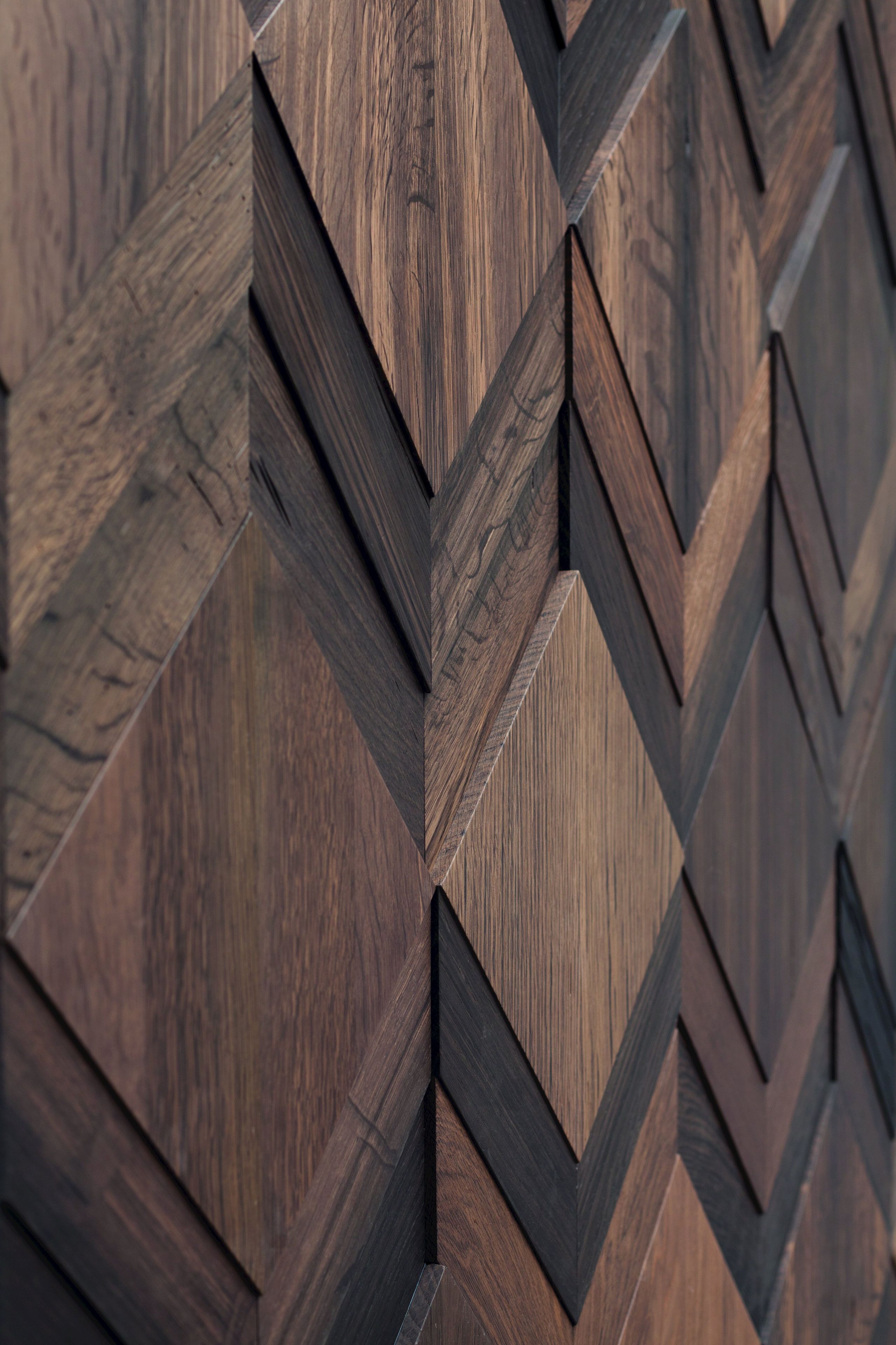 Indoor wooden 3D Wall Cladding CLUE Bog Oak Collection By Wonderwall ...