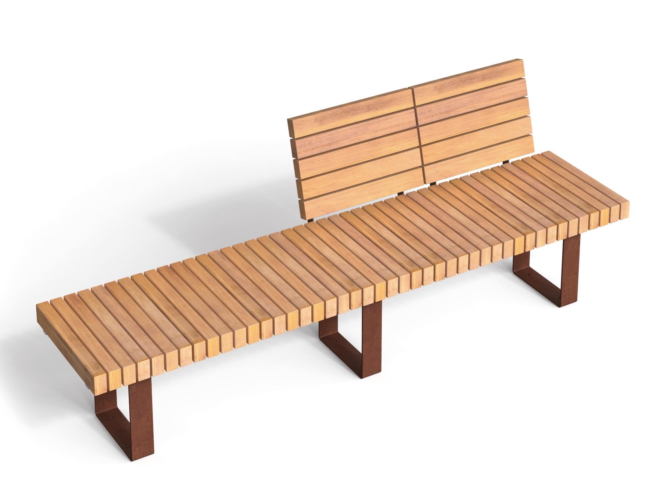Panchina modulare in legno con schienale COBRA CVS By Metalco design ...
