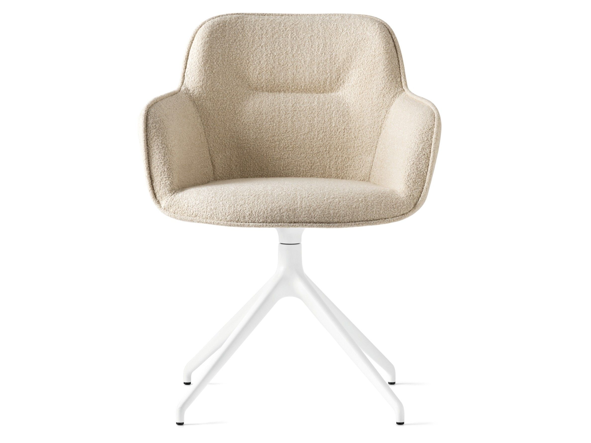 COCOON | Trestle-based chair Upholstered fabric chair with metal legs ...