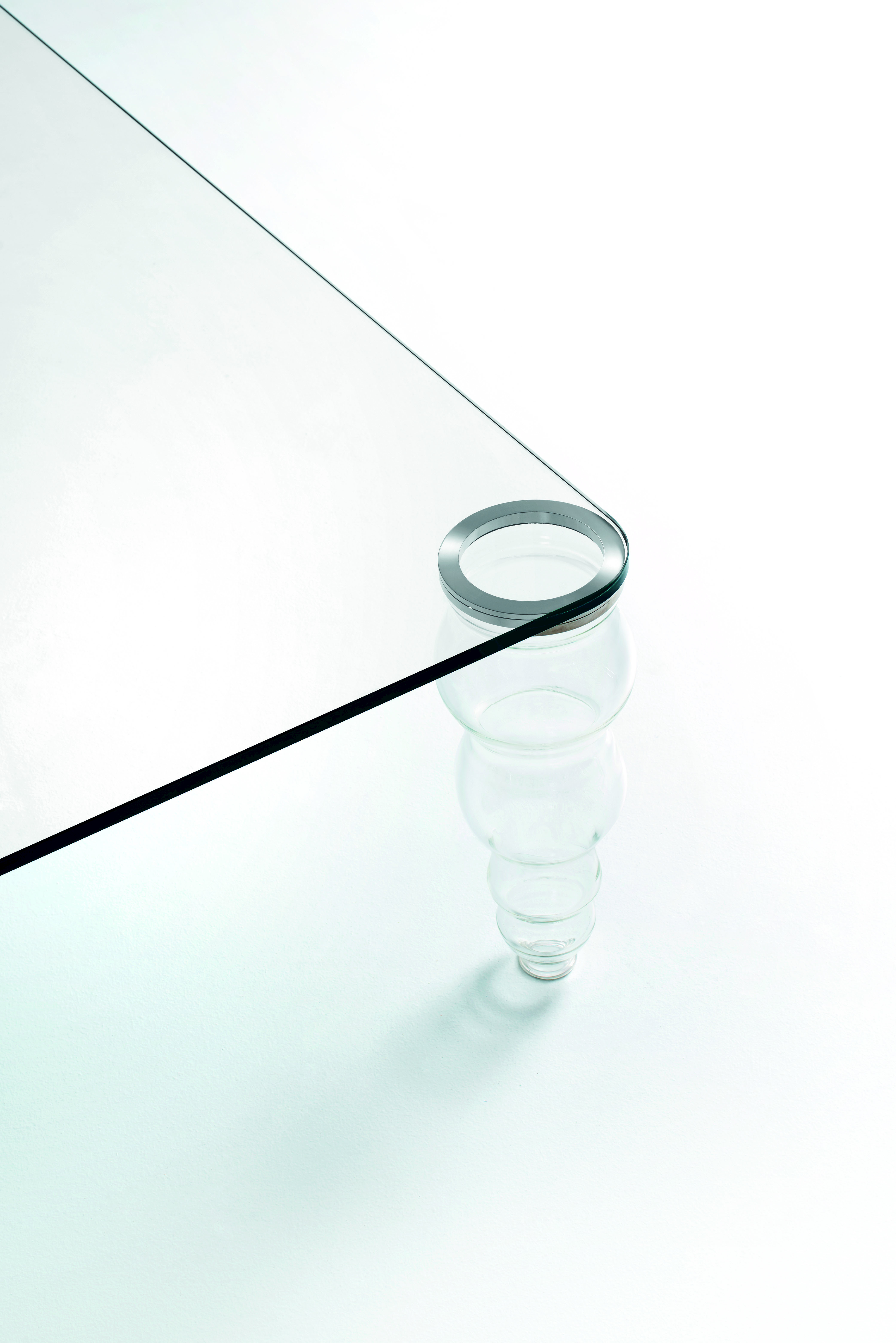 POST MODERN Low rectangular crystal coffee table By Glas Italia ...