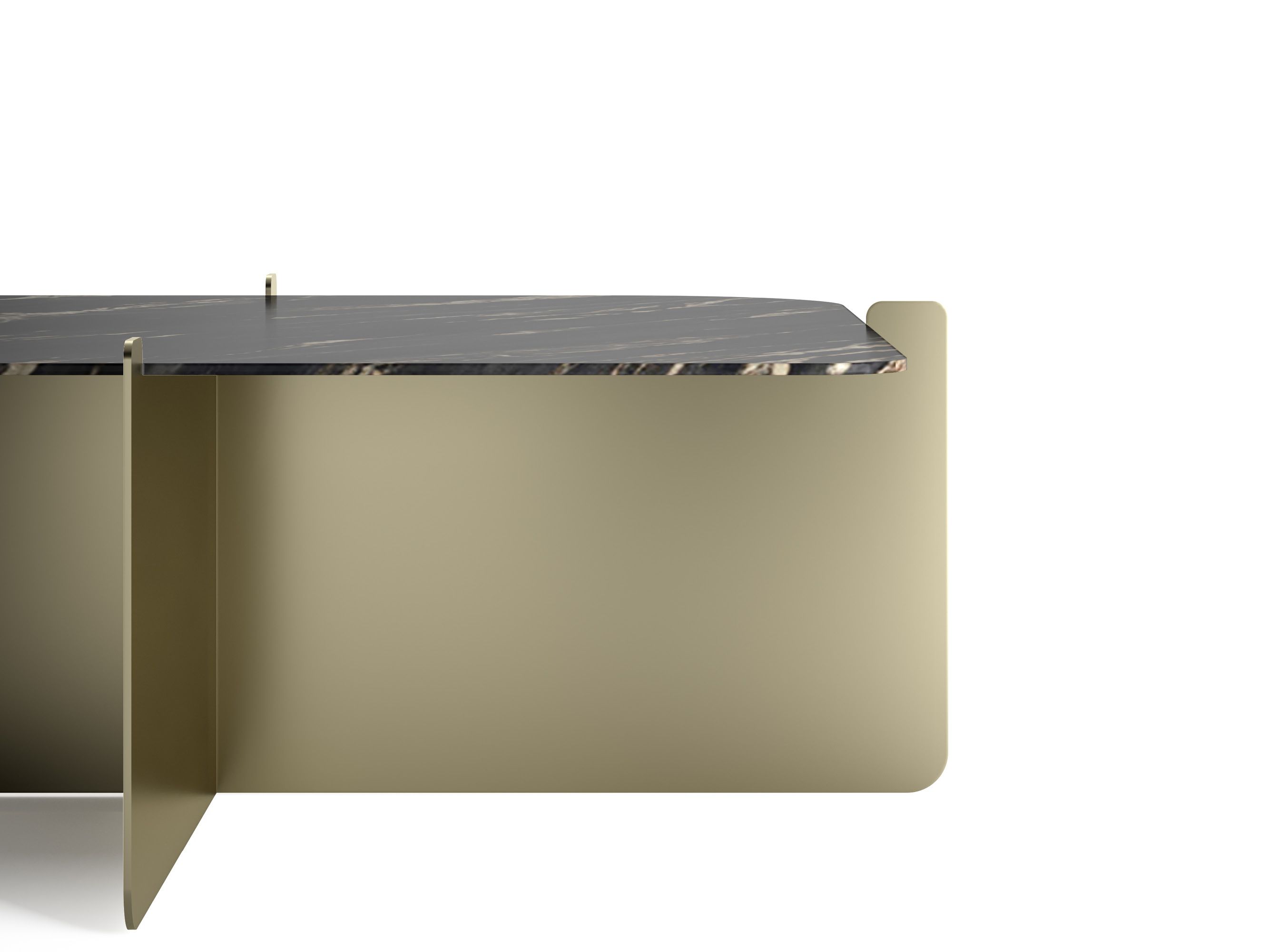 GIO Square porcelain stoneware coffee table with metal base By INNOVA ...