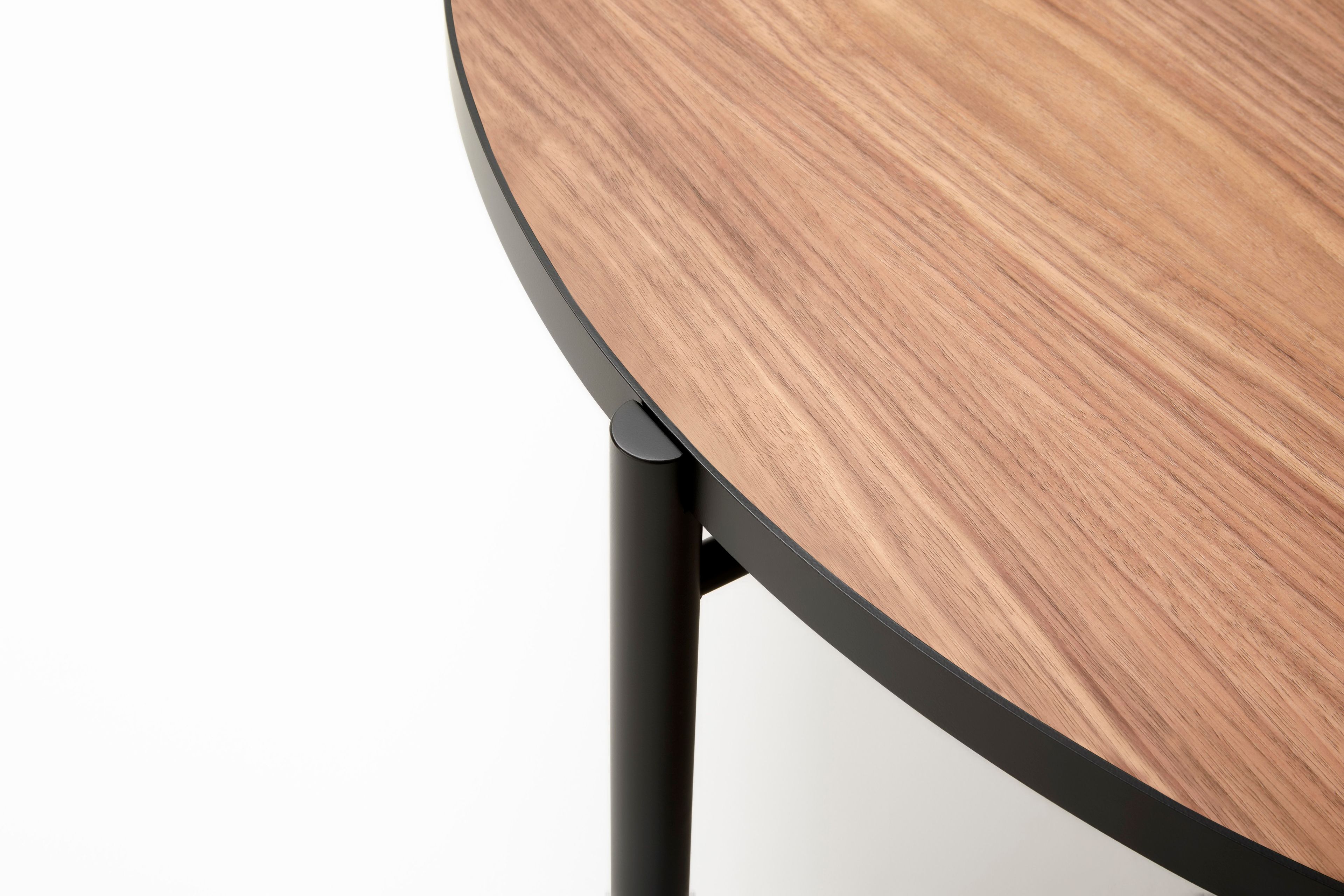 NOON Low round wooden coffee table By Ross Gardam