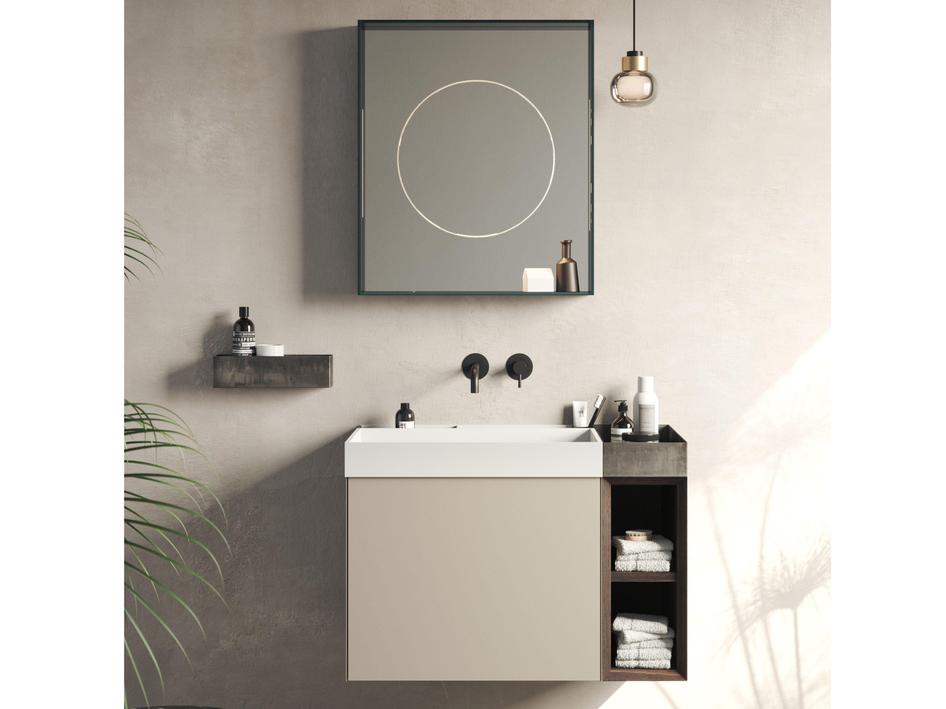 Wall-mounted vanity unit COMPACT LIVING - SET 2 By Rexa Design