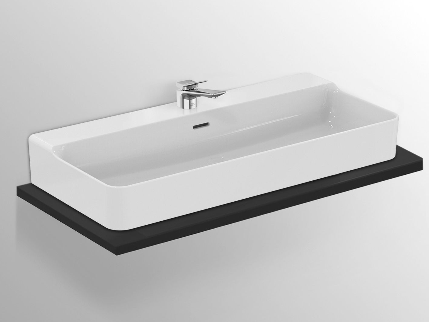 Countertop rectangular ceramic washbasin CONCA - T383201 Conca ...