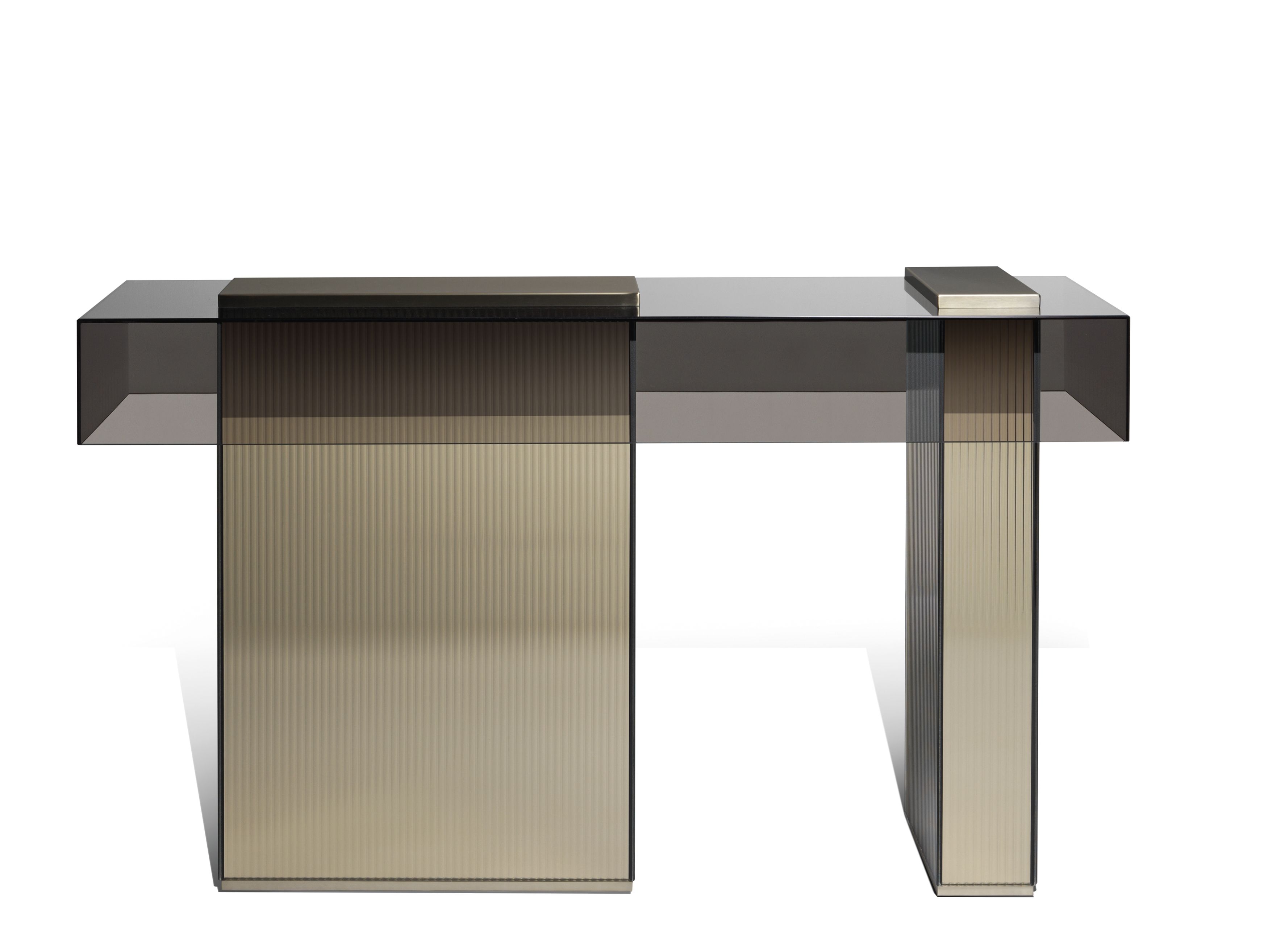 MARTY Rectangular glass console table By Visionnaire | design Marco Piva