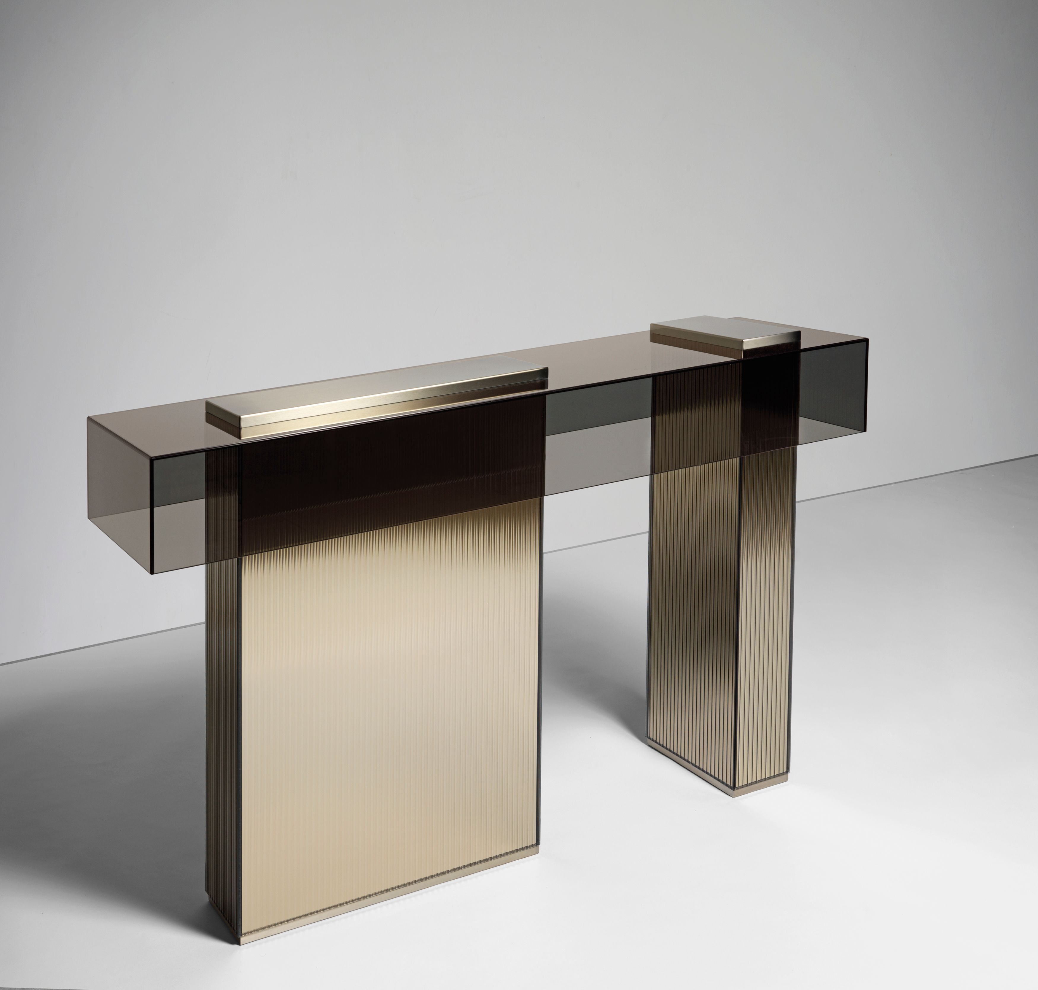 MARTY Rectangular glass console table By Visionnaire | design Marco Piva