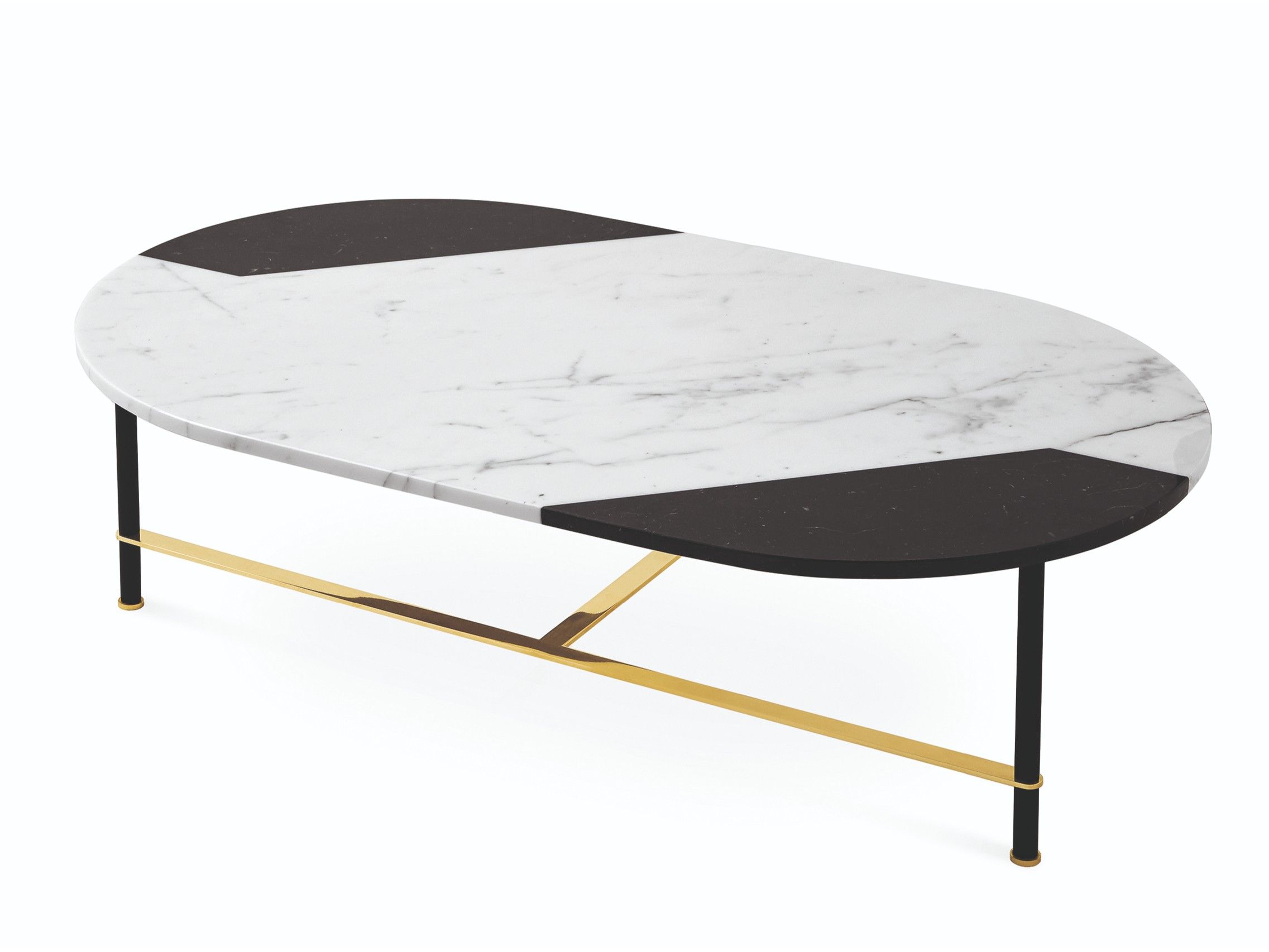 COOKIES | Low coffee table Low oval marble coffee table By Gallotti ...