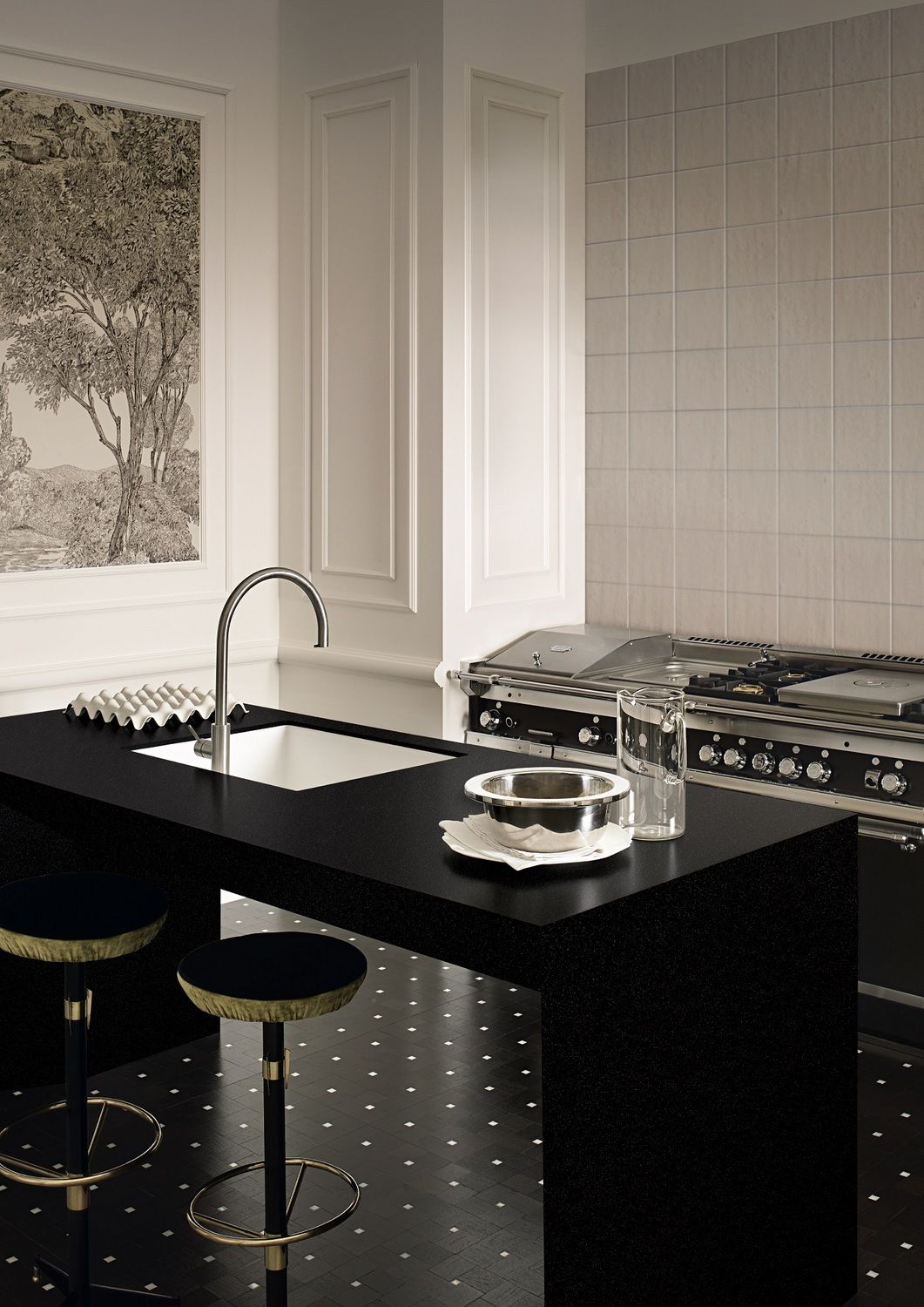 Single flush-mounted Corian® sink Corian® TASTY By Corian® Design