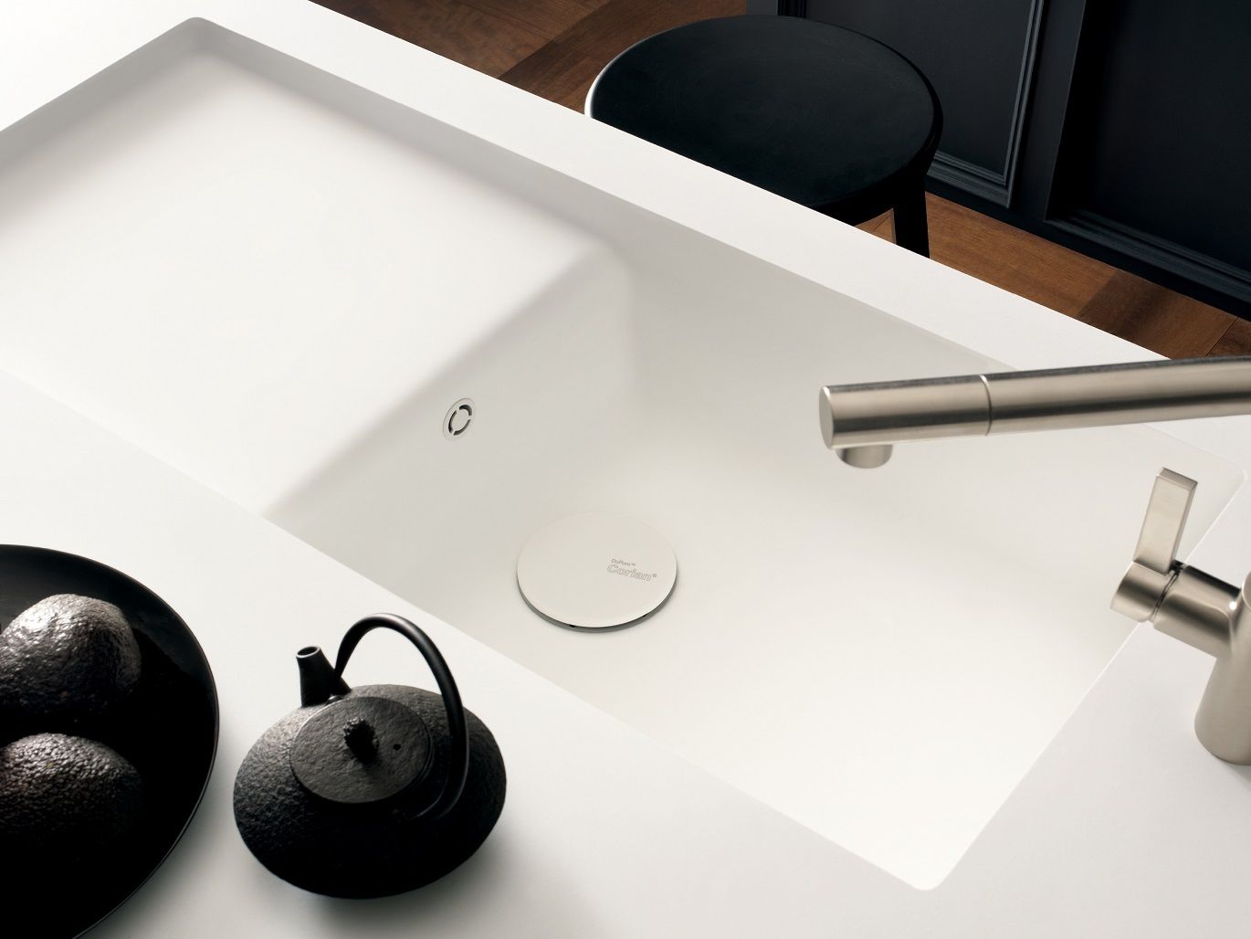 CORIAN® KITCHEN SINK SPICY | Sink with drainer By Corian® Design