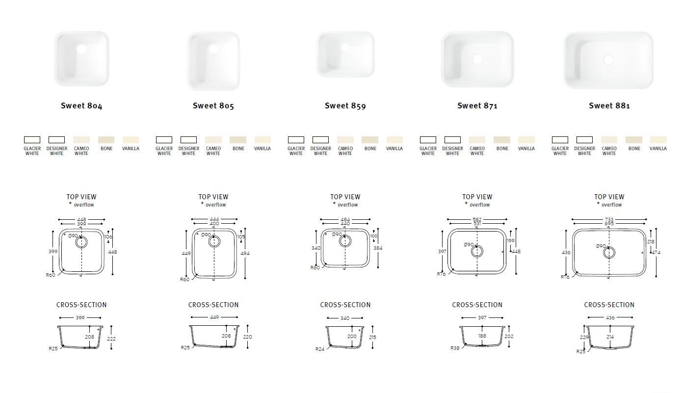 Single flush-mounted Corian® sink CORIAN® KITCHEN SINK SWEET By Corian ...