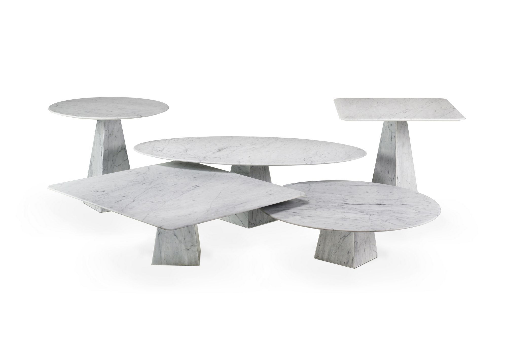 COSMOS BIANCO CARRARA | Marble coffee table COSMOS Collection By OIA Design