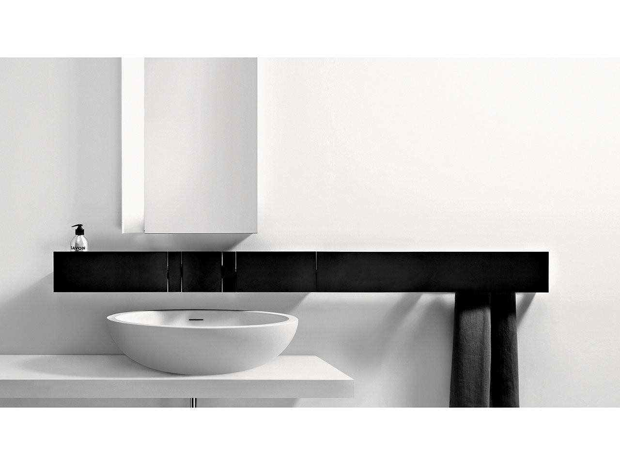 SPOON XL Countertop oval Cristalplant® washbasin By Agape