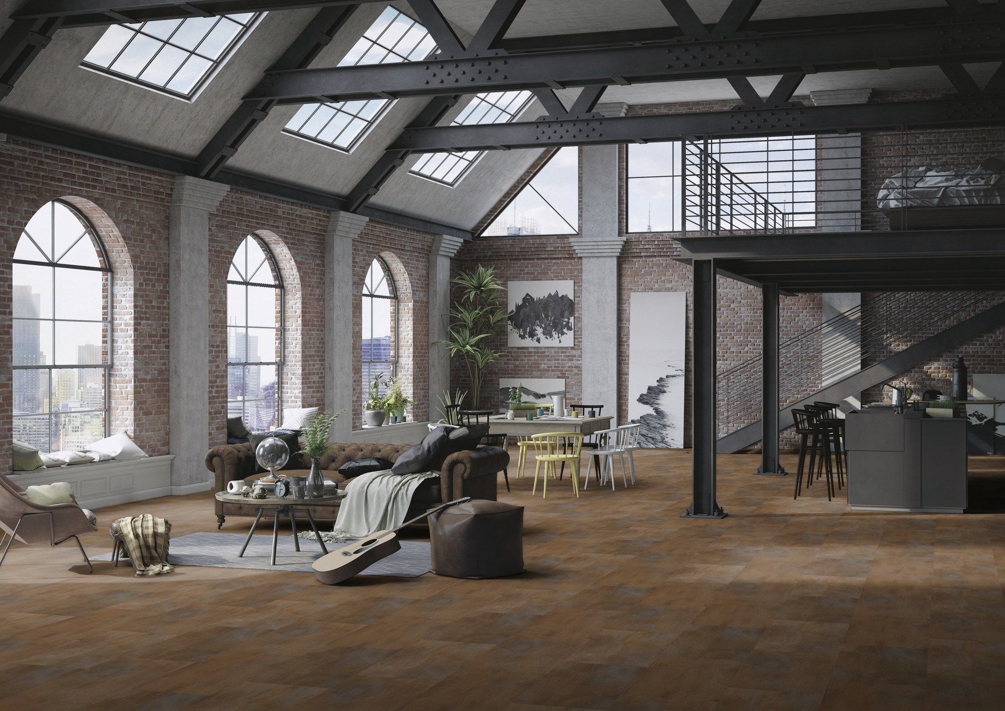 LUXURY VINYL TILES LVT flooring with wood effect By gerflor