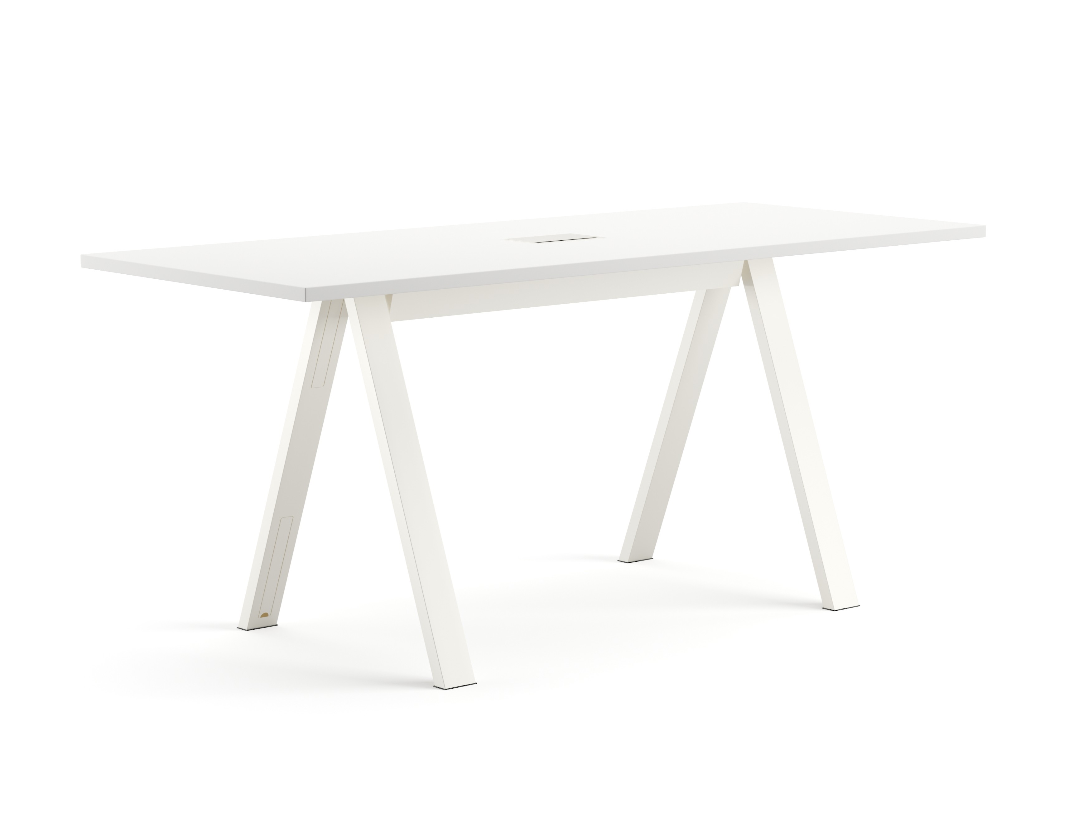 CROSS Wooden High meeting table with cable management By Arper | design ...