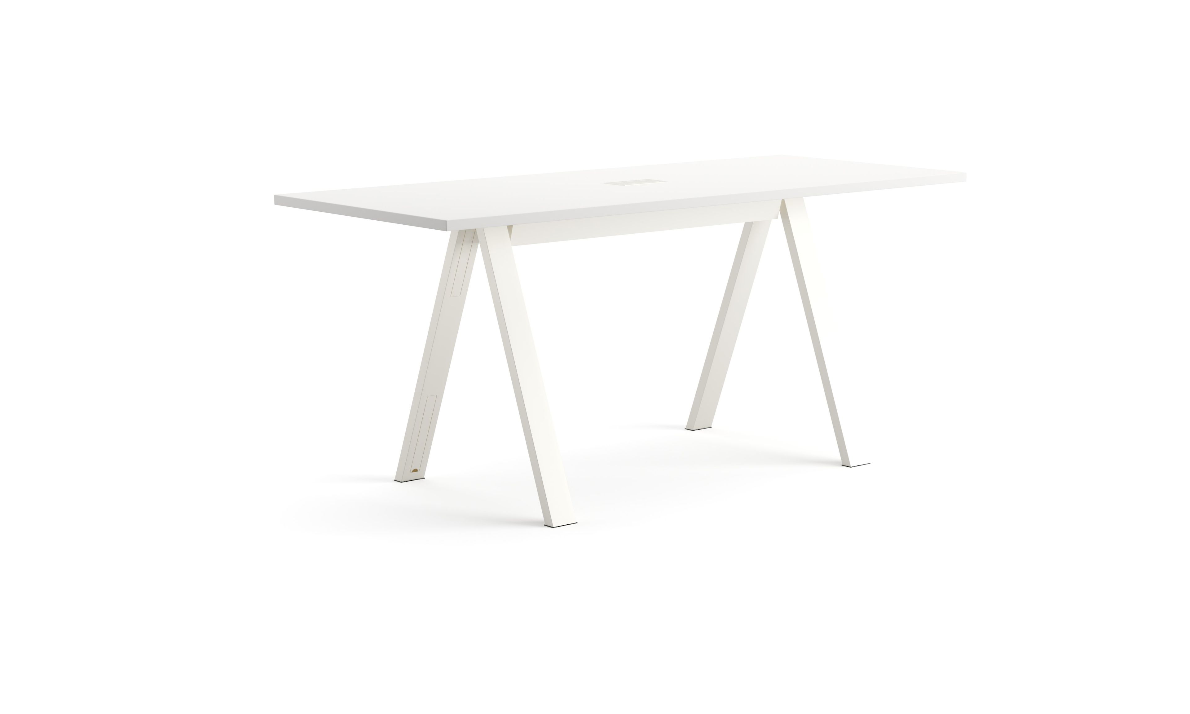 CROSS Wooden High meeting table with cable management By Arper | design ...