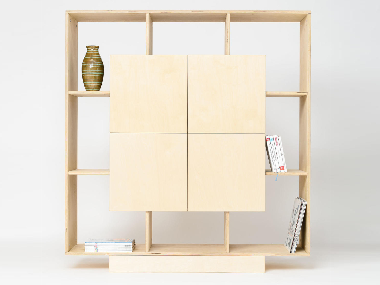 Plywood highboard with doors CUBE Special treasures Collection By Radis ...