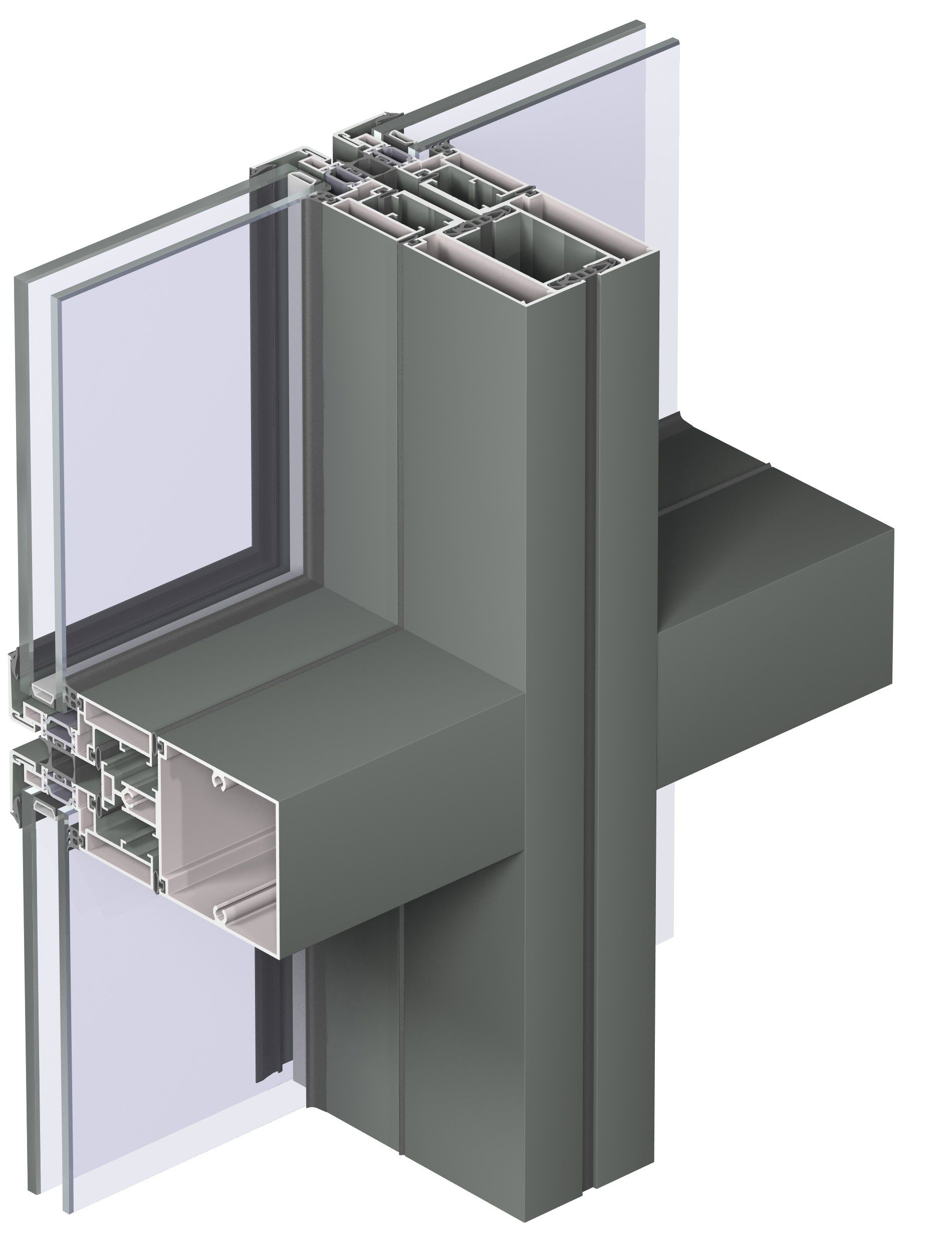 Aluminium Continuous facade system Curtain Wall 86 By Reynaers Aluminium