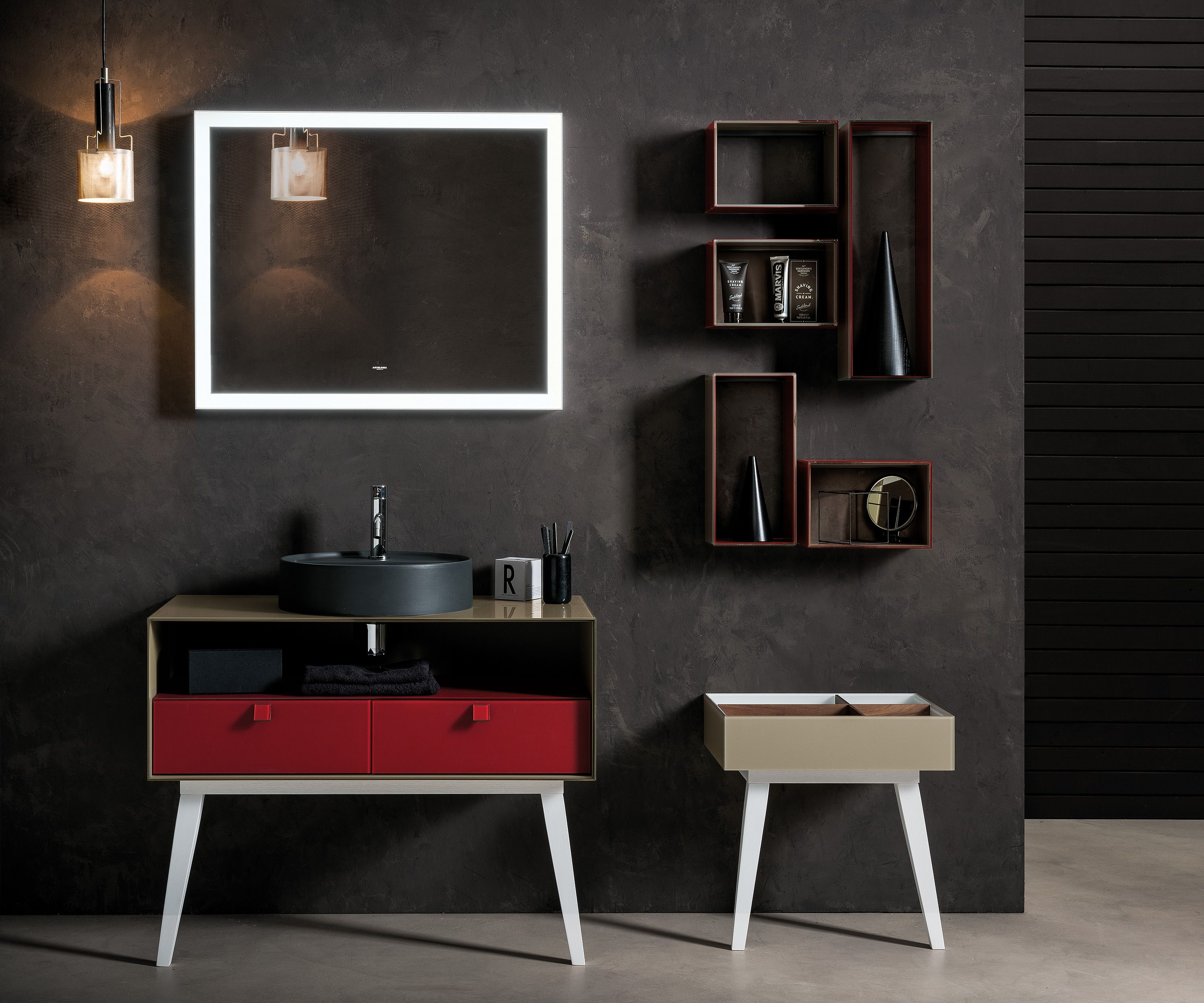DAMA Floor-standing Dualite® vanity unit By ARTELINEA | design Anita Brotto