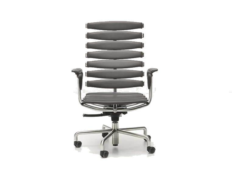 DS-2100 SKELETON Leather office chair with castors, armrests and 5 ...