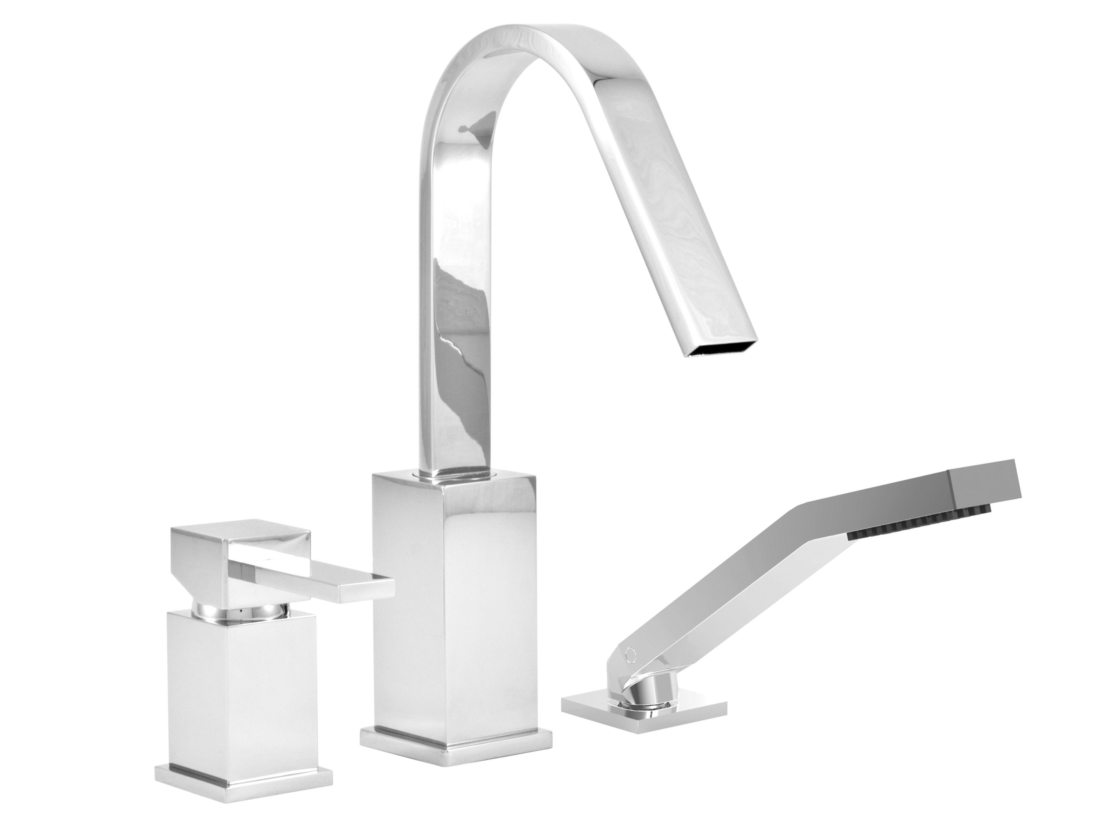 UTOPIA B10 Deck mounted 3 hole single handle bathtub tap with hand ...