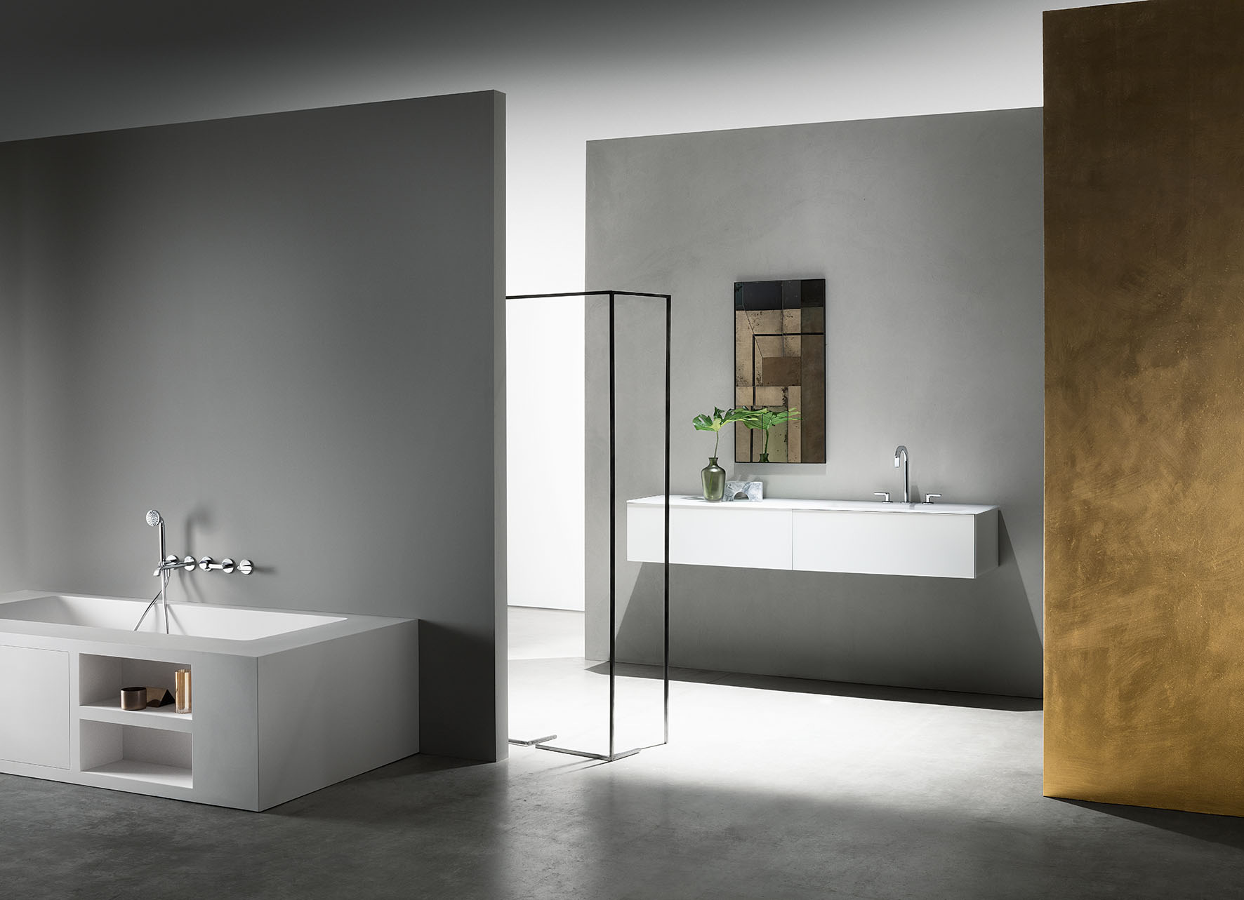 ICONA DECO Wall-mounted bathtub set with hand shower By Fantini ...