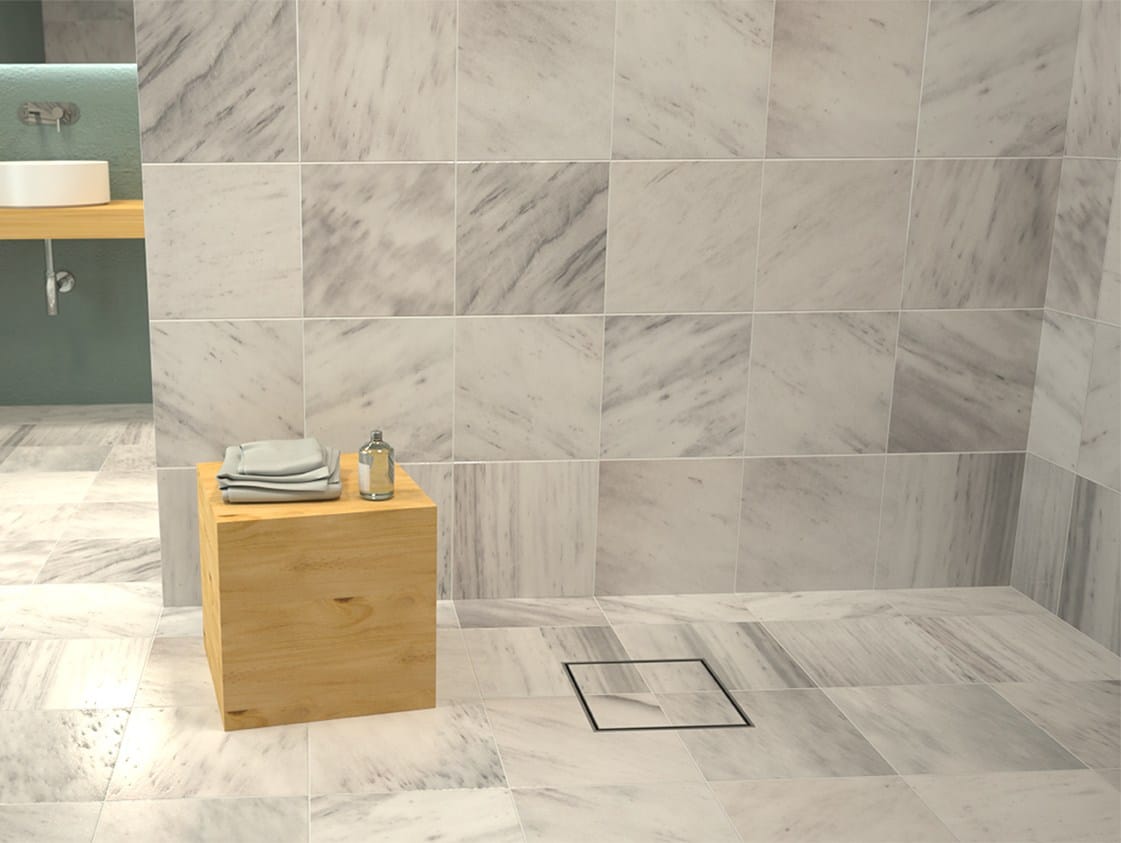 Rigole de douche en acier inoxydable DEFLOW Q By OMP