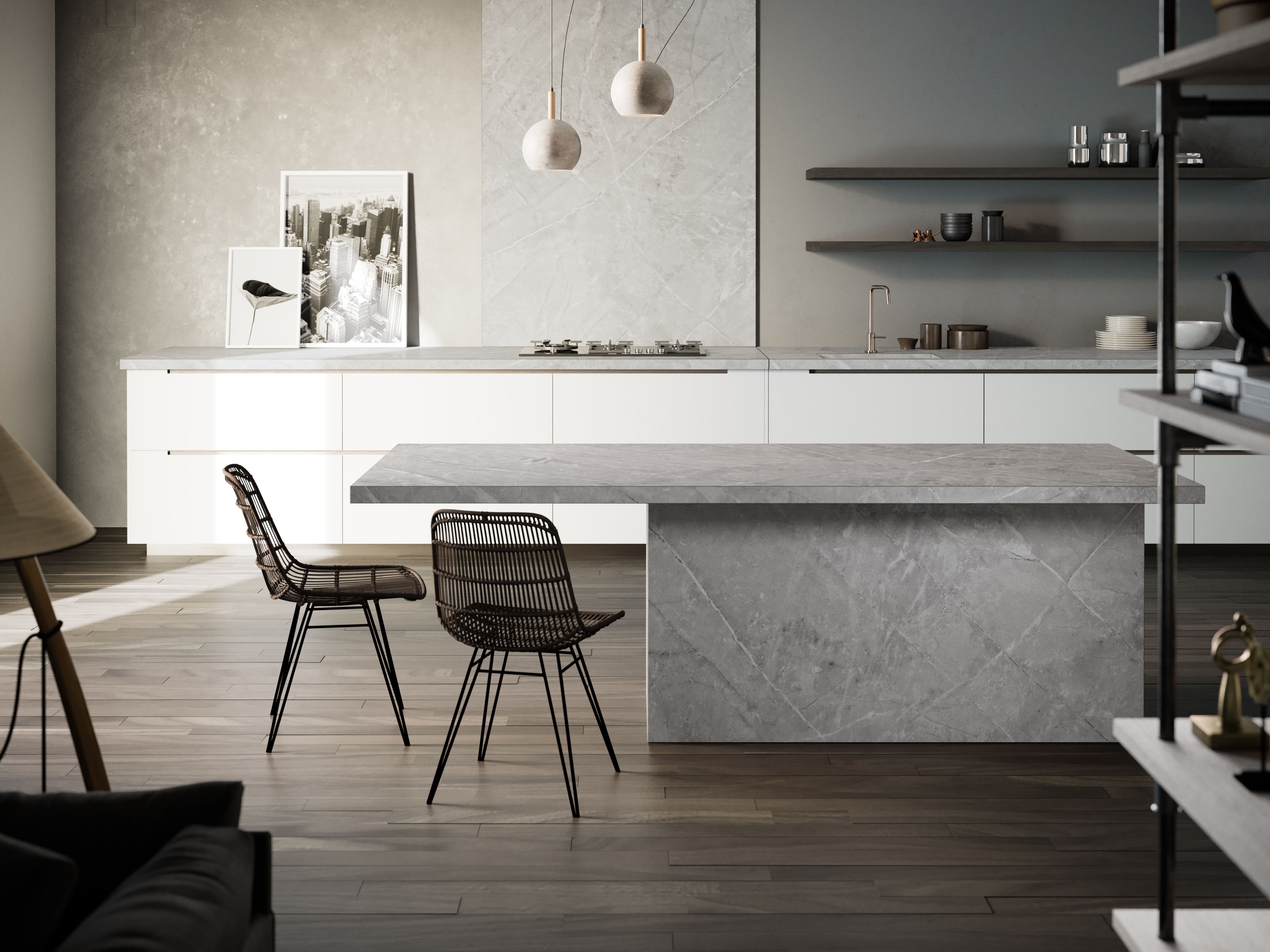 Furniture foil with concrete effect DEKTON® VERA DEKTON® NATURAL Collection By Cosentino