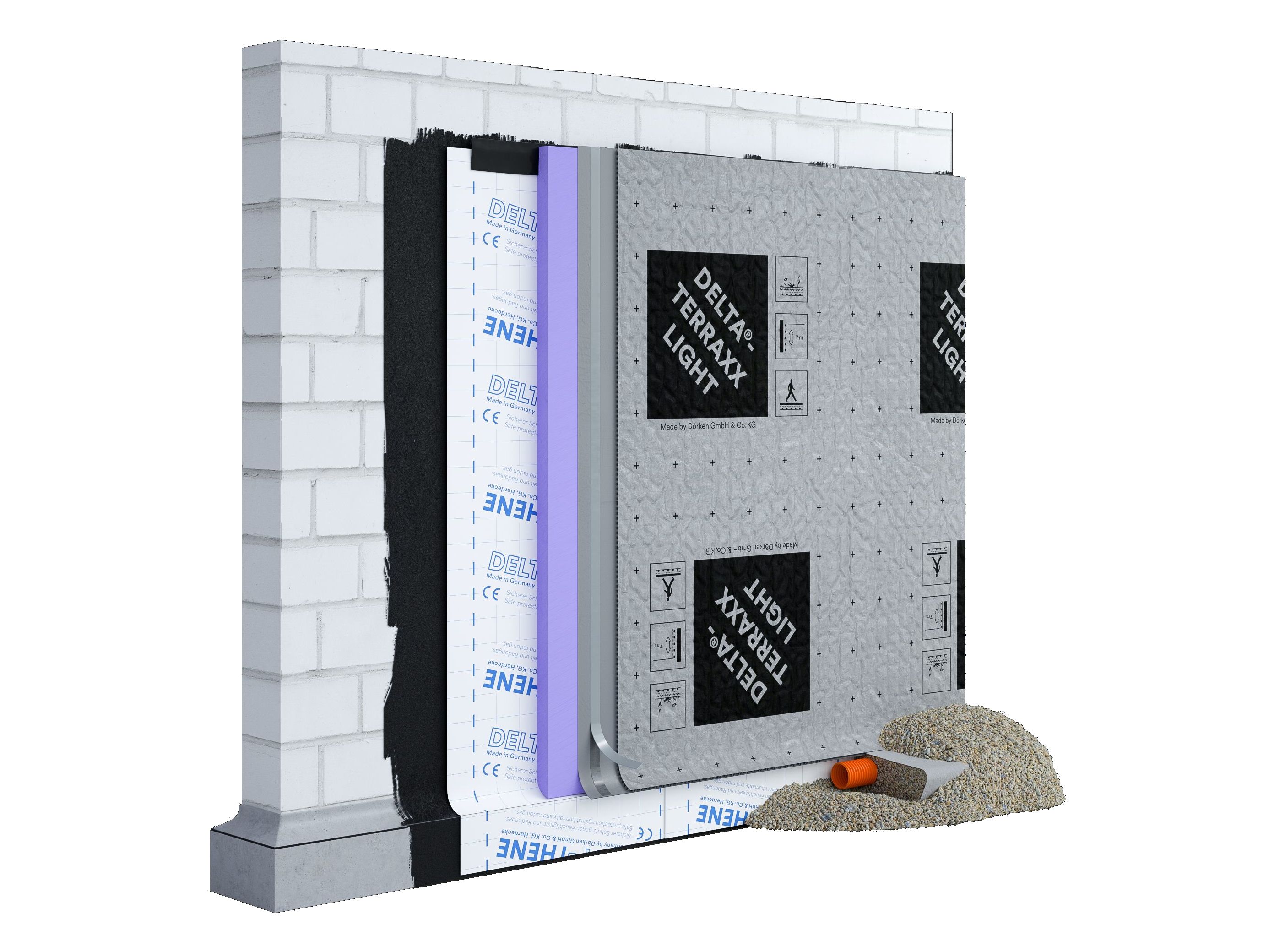 Membrana alveolare e bugnata DELTA® - TERRAXX LIGHT - DÖRKEN ITALIA