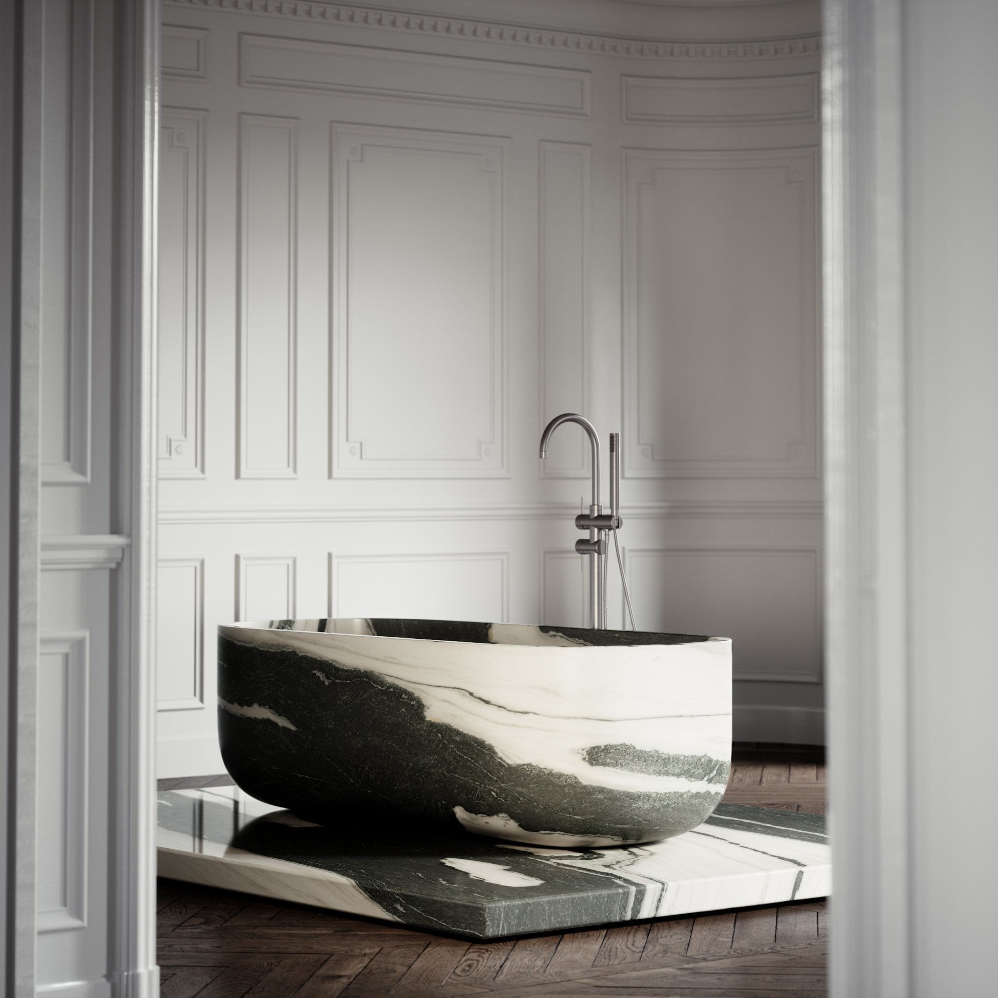 DESIGNO | Marble bathtub Freestanding oval marble bathtub By LUSSO