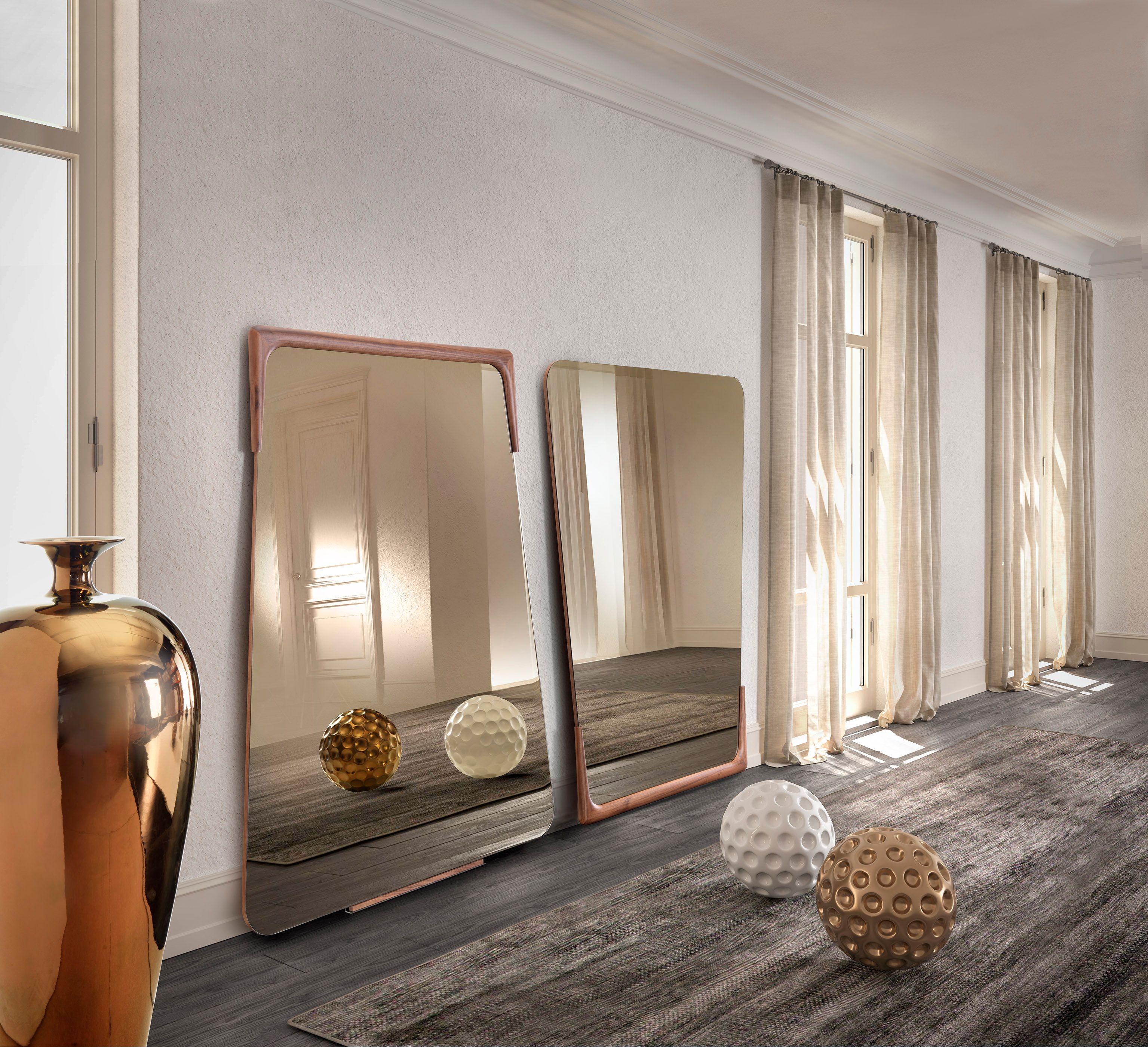 Freestanding framed mirror DESTINY By Pacini & Cappellini