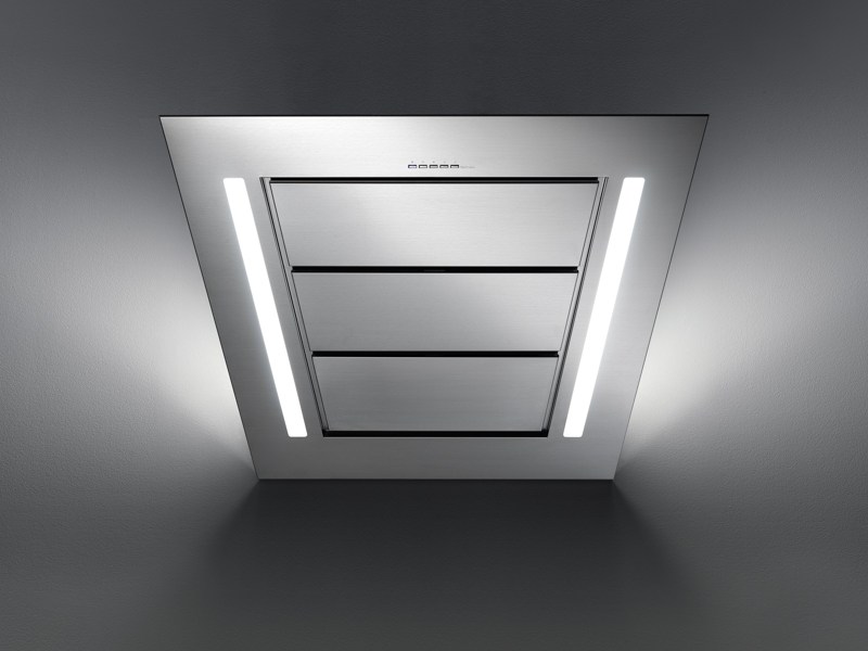Wall-mounted stainless steel cooker hood with activated carbon filters ...