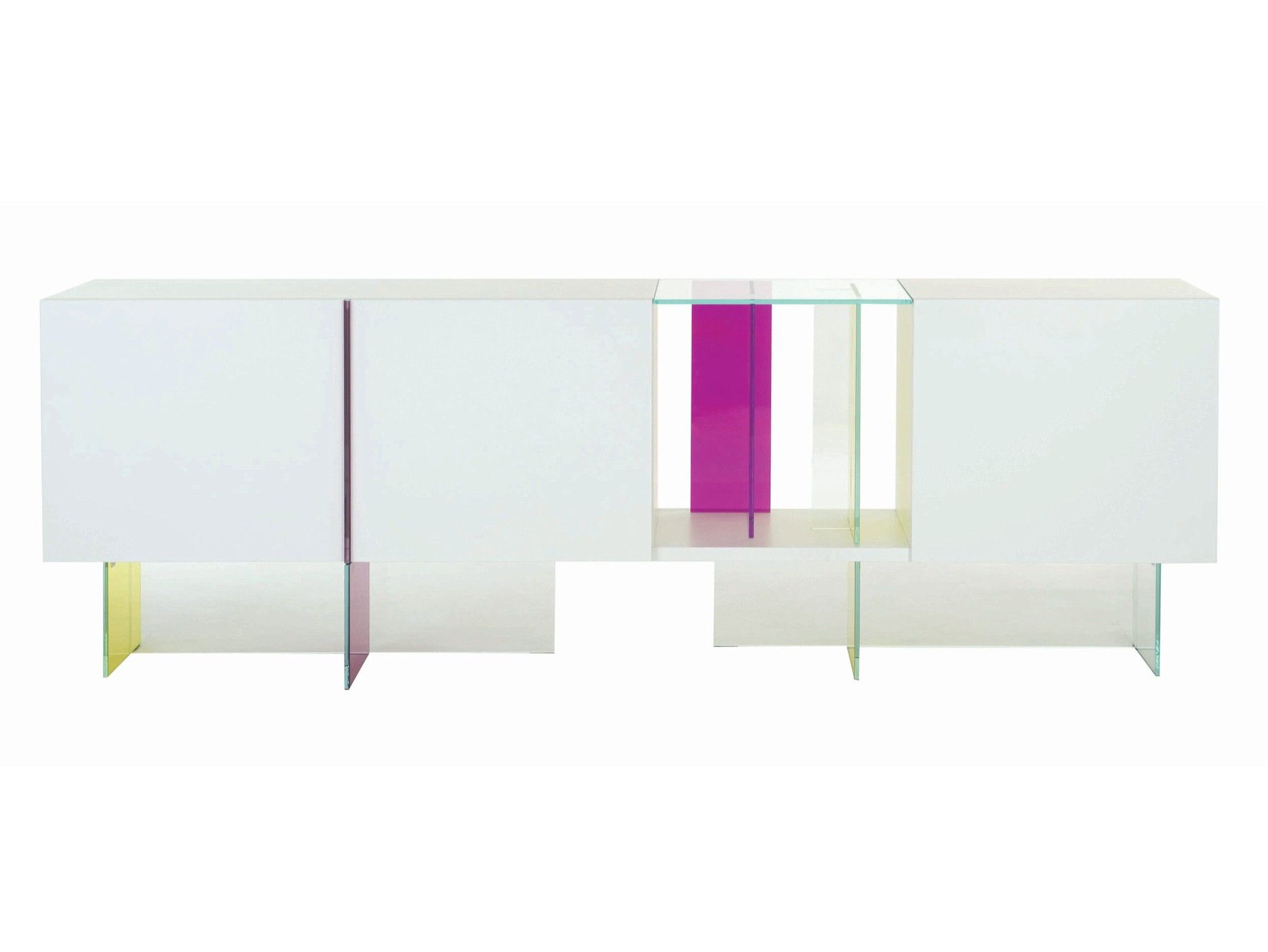 MDF sideboard with doors DIAPO By Roche Bobois design René Bouchara