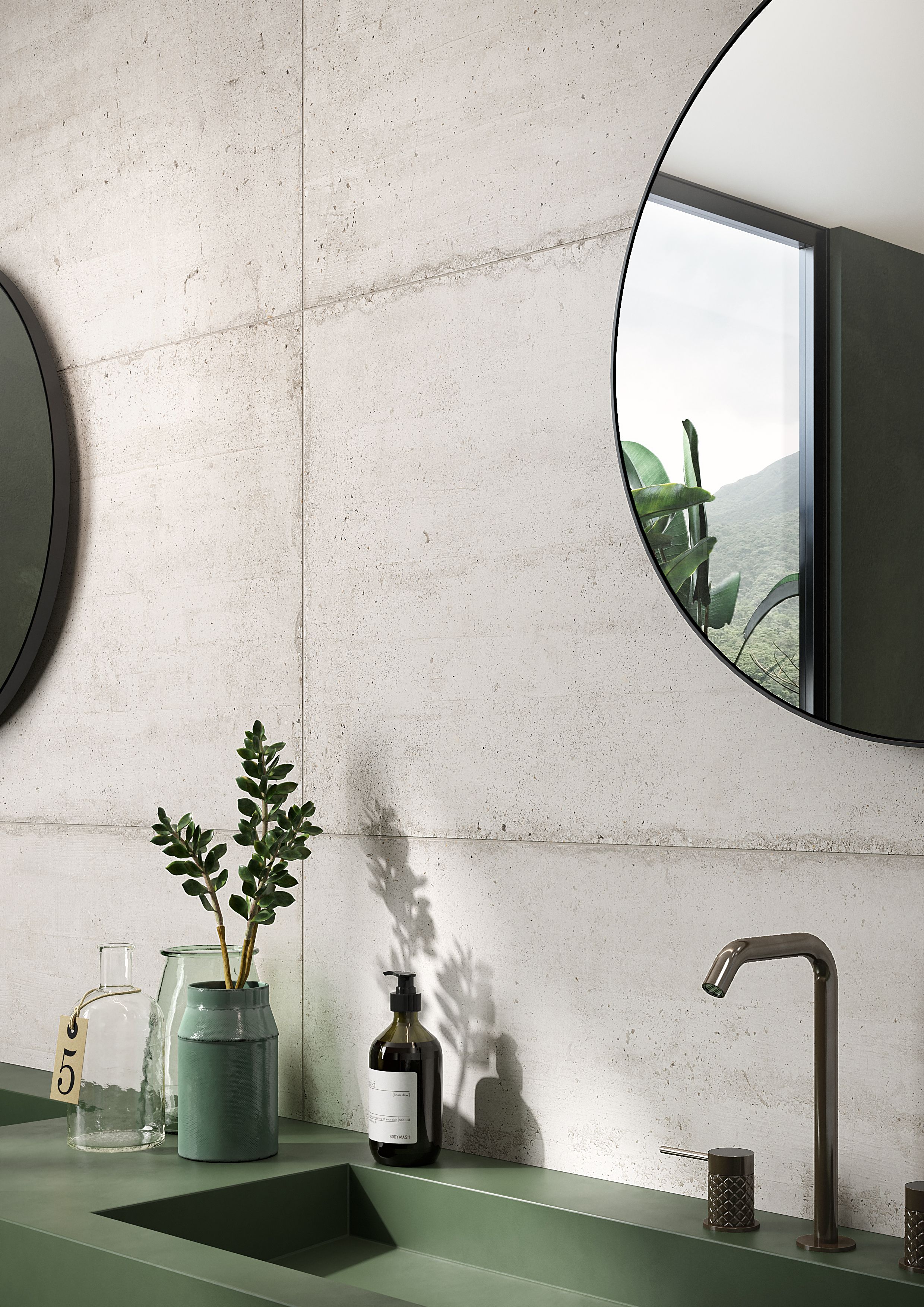 Porcelain stoneware wall/floor tiles with concrete effect DOCKS By ...