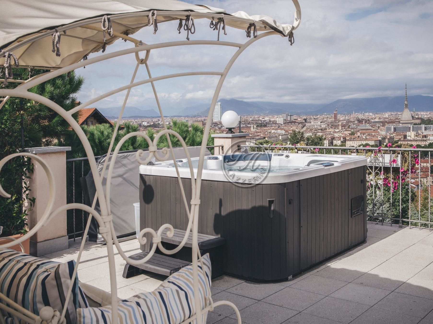 Wrought iron garden swing seat with parasol Garden swing seat 9 By GH ...