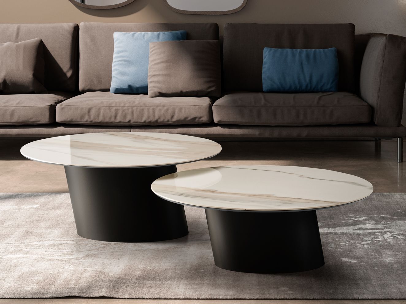 DORADO LOW Round ceramic coffee table By EFORMA | design Moom
