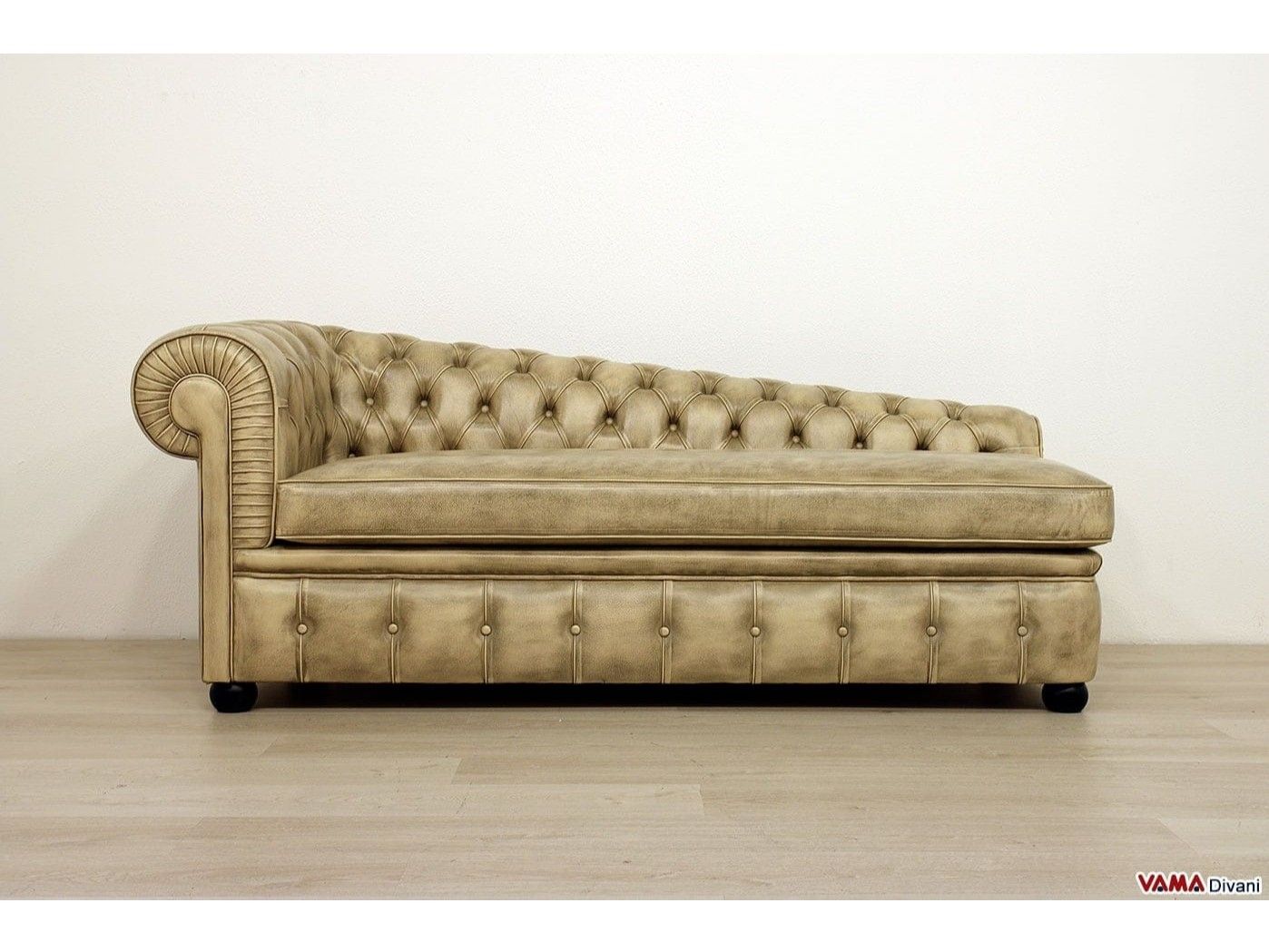Tufted leather day bed DORMEUSE CHESTERFIELD Collection By VAMA