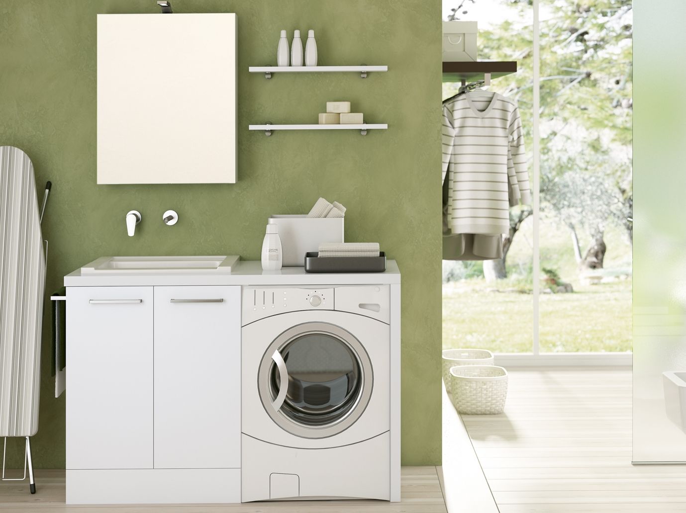 Laundry room cabinet for washing machine DOUBLE 10 Double Collection By BMT