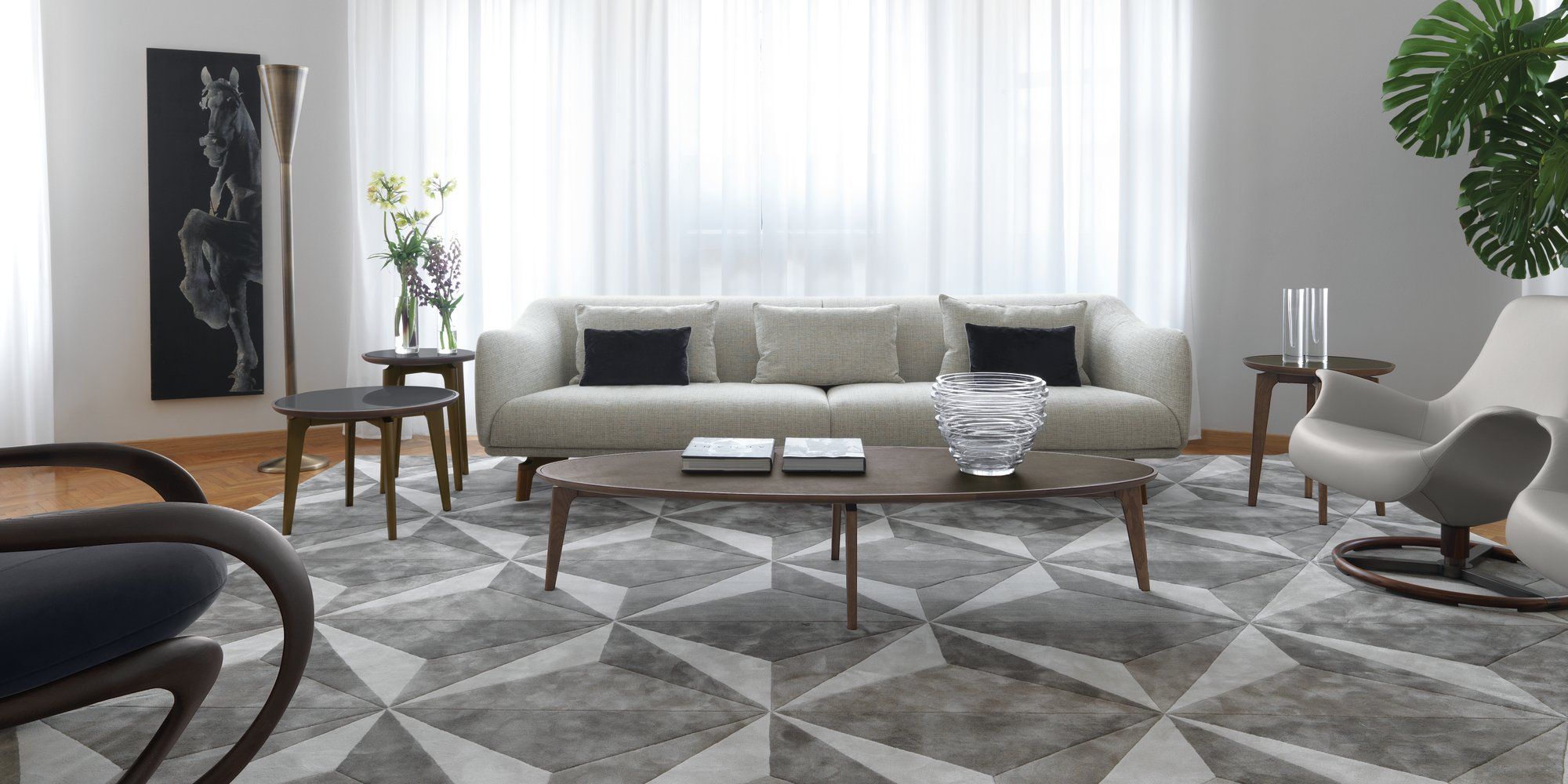 DRIVE Fabric sofa By Giorgetti | design Carlo Colombo