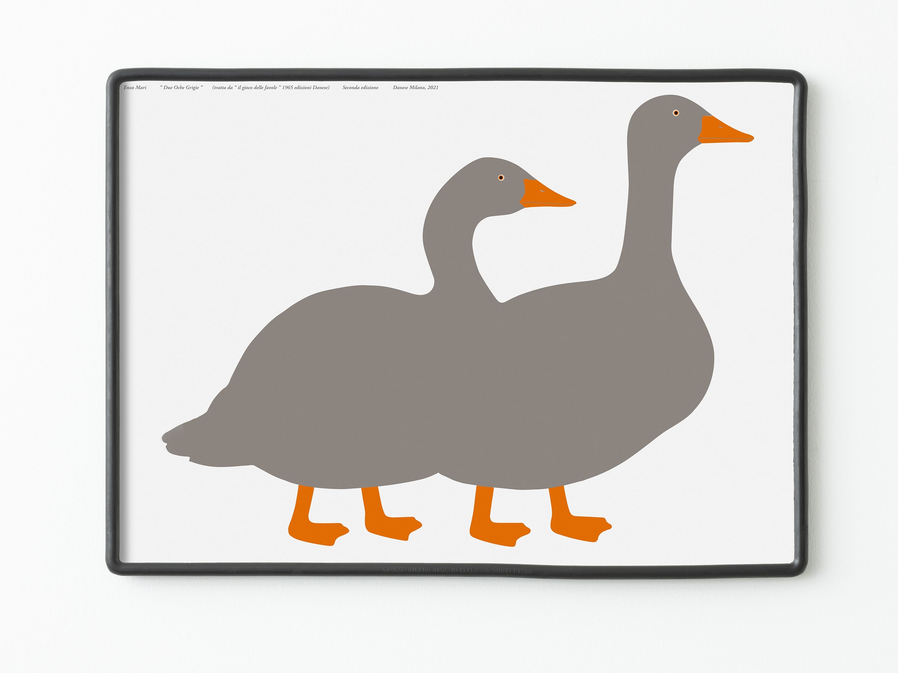 DUE OCHE GRIGIE Silkscreen By Danese Milano design Enzo Mari